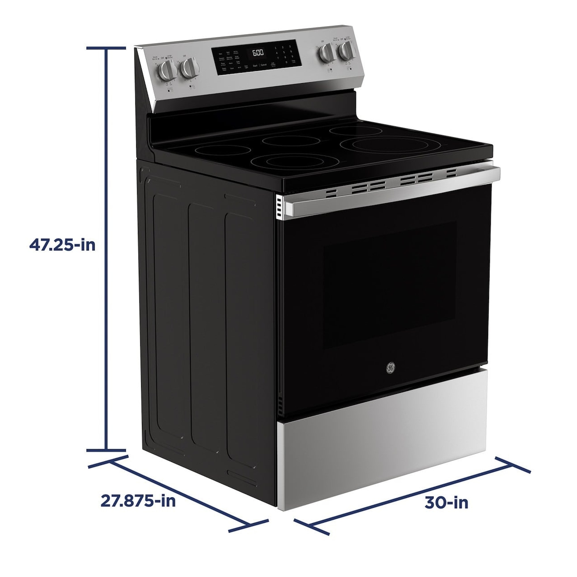 GE Appliances 714064042 30" Free-Standing Electric Range - GRF600AVSS ...