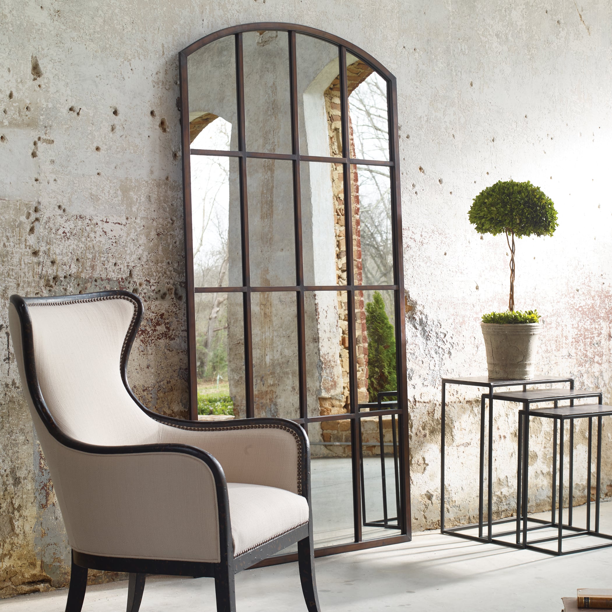 Uttermost Arched Mirrors 13464 P Amiel Large Arch Corner Furniture Mirrors Wall