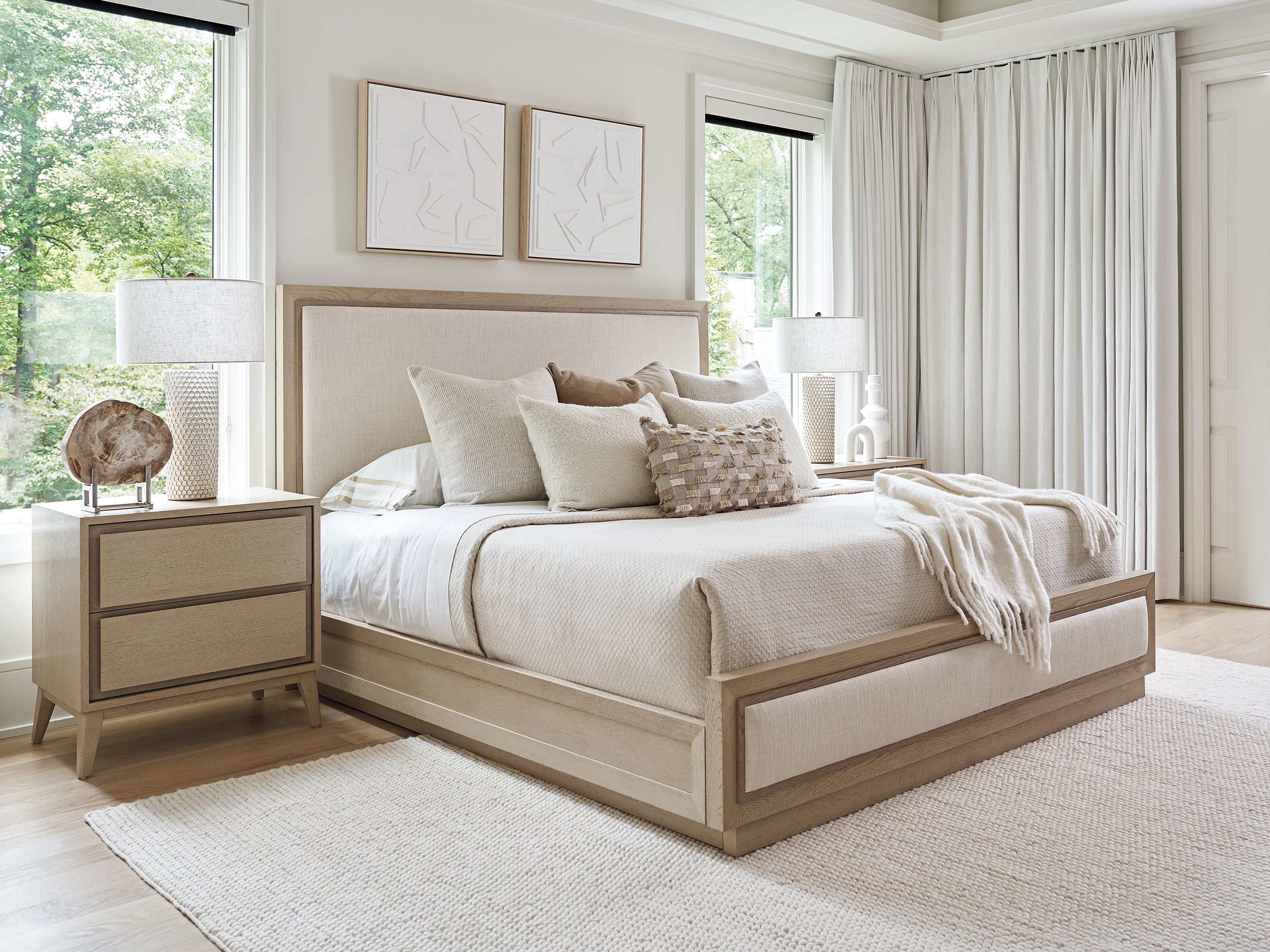 Tommy Bahama Home Sunset Key 578 621x2 578 145Cx1 Contemporary Upholstered Cal King Bedroom Set Wayside Furniture Mattress Bedroom Group