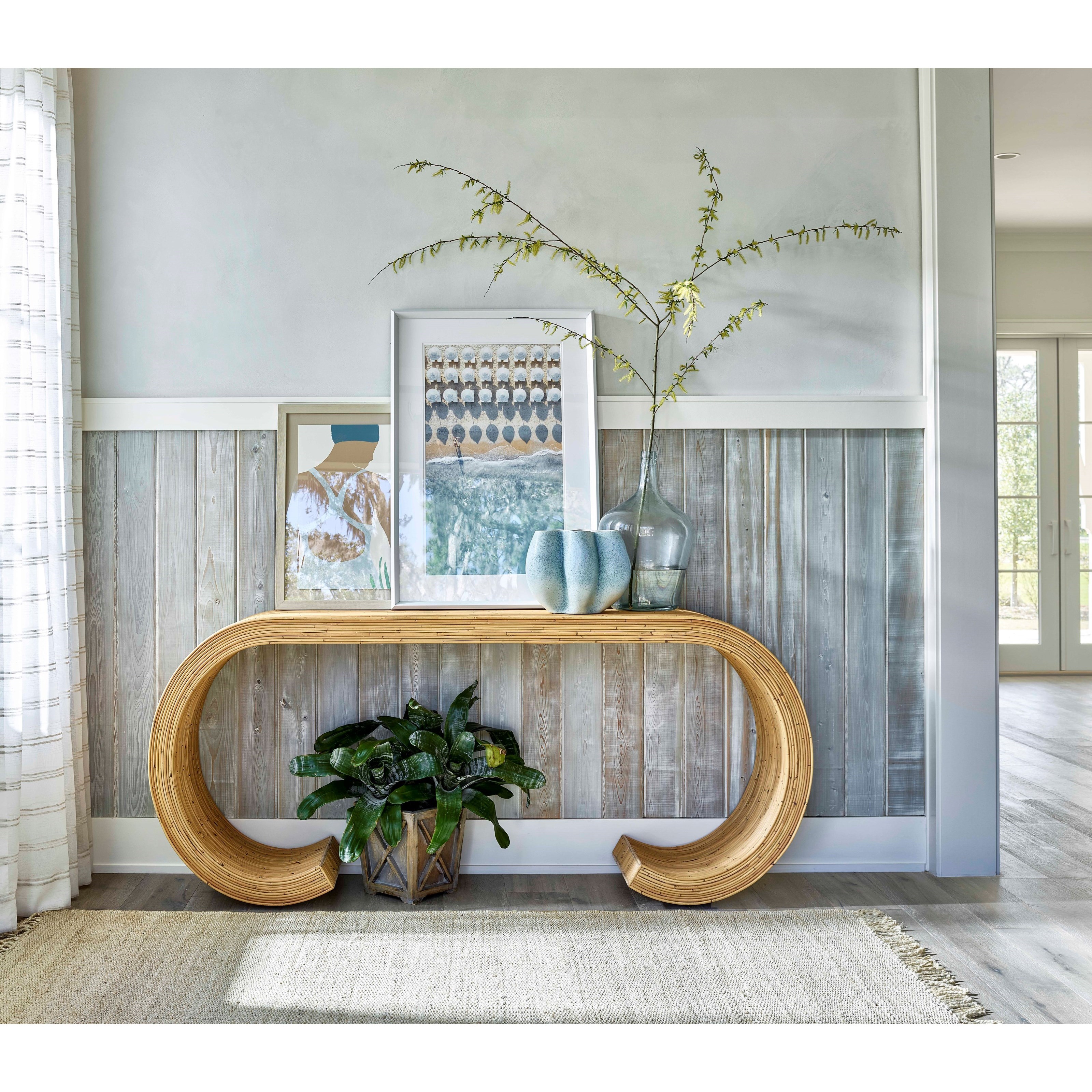 Universal Getaway Coastal Living Home Collection U033E823 St Lucia Console Reeds Furniture Sofa Console Table