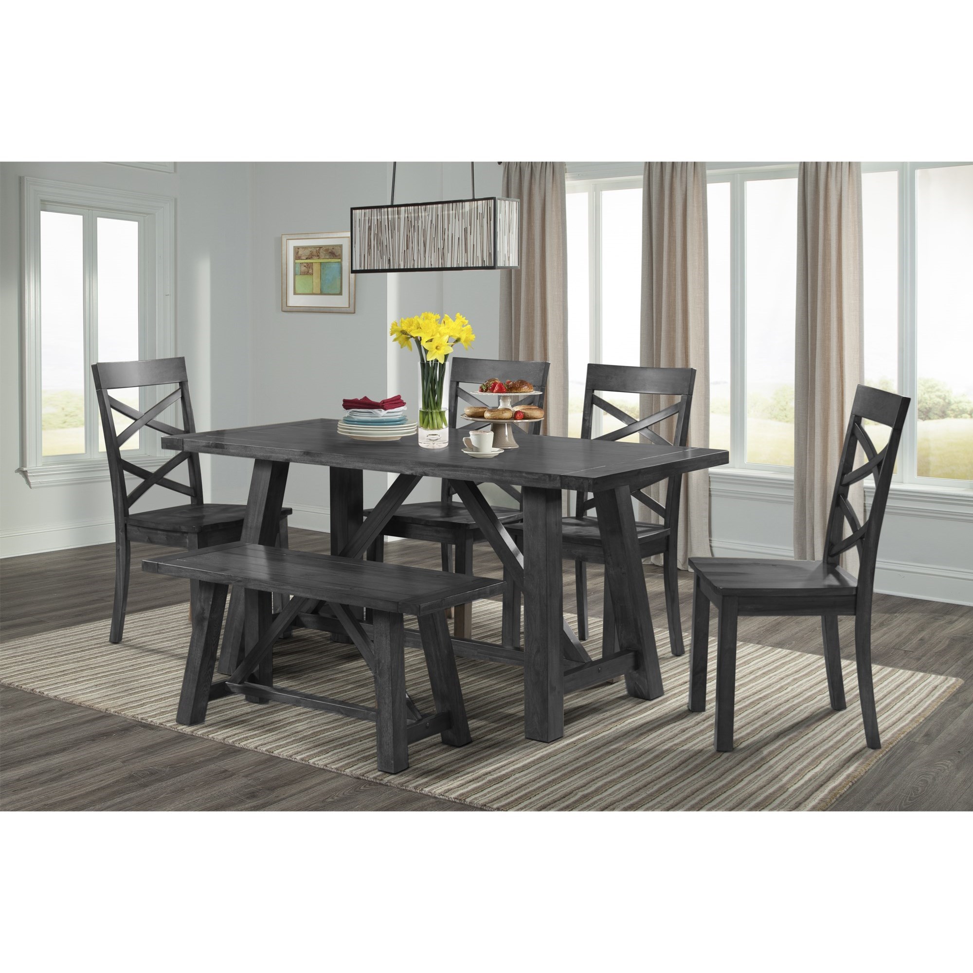 Rustic 6 piece dining set store