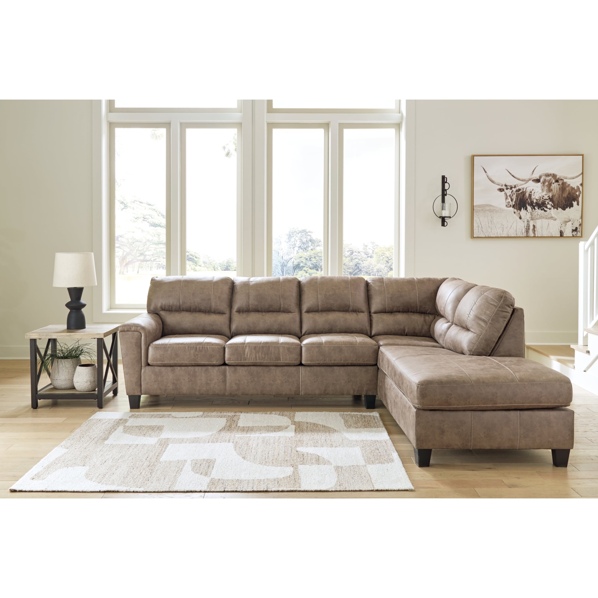 Signature Design By Ashley Navi 94004s2 2 Piece Sectional Royal