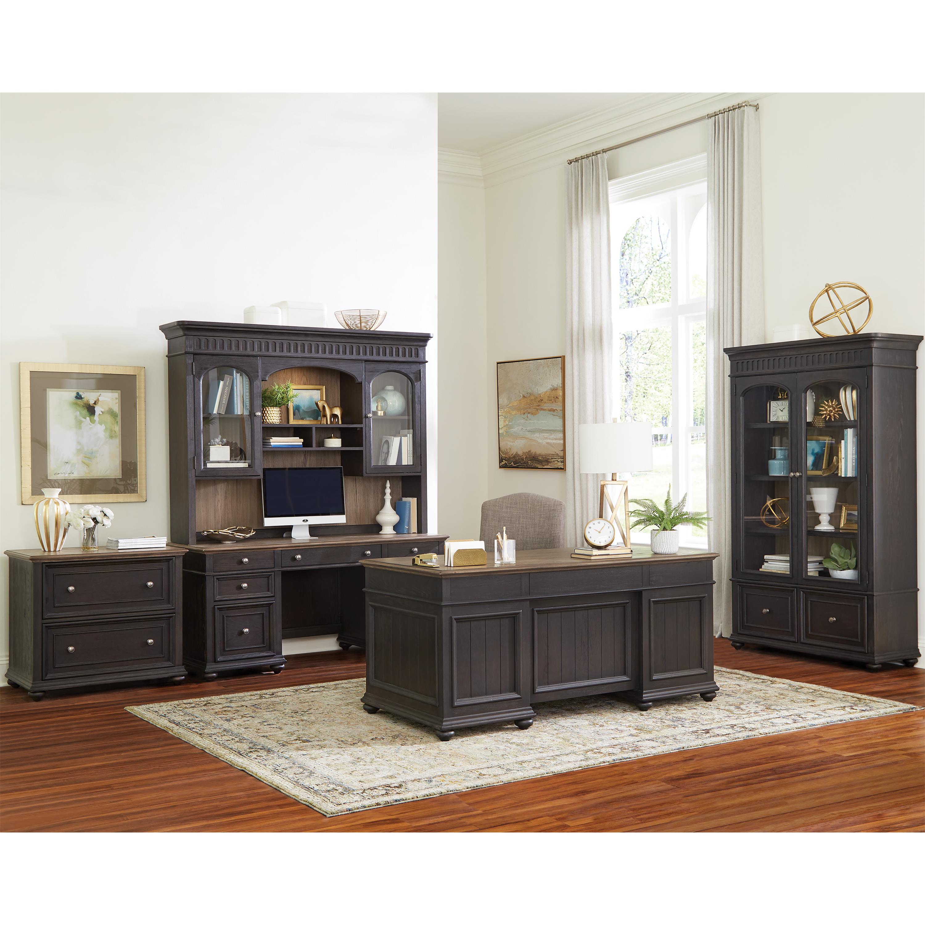 Riverside Furniture Regency 64330 Traditional Two Tone Executive Desk Wayside Furniture Mattress Desk Double Pedestal