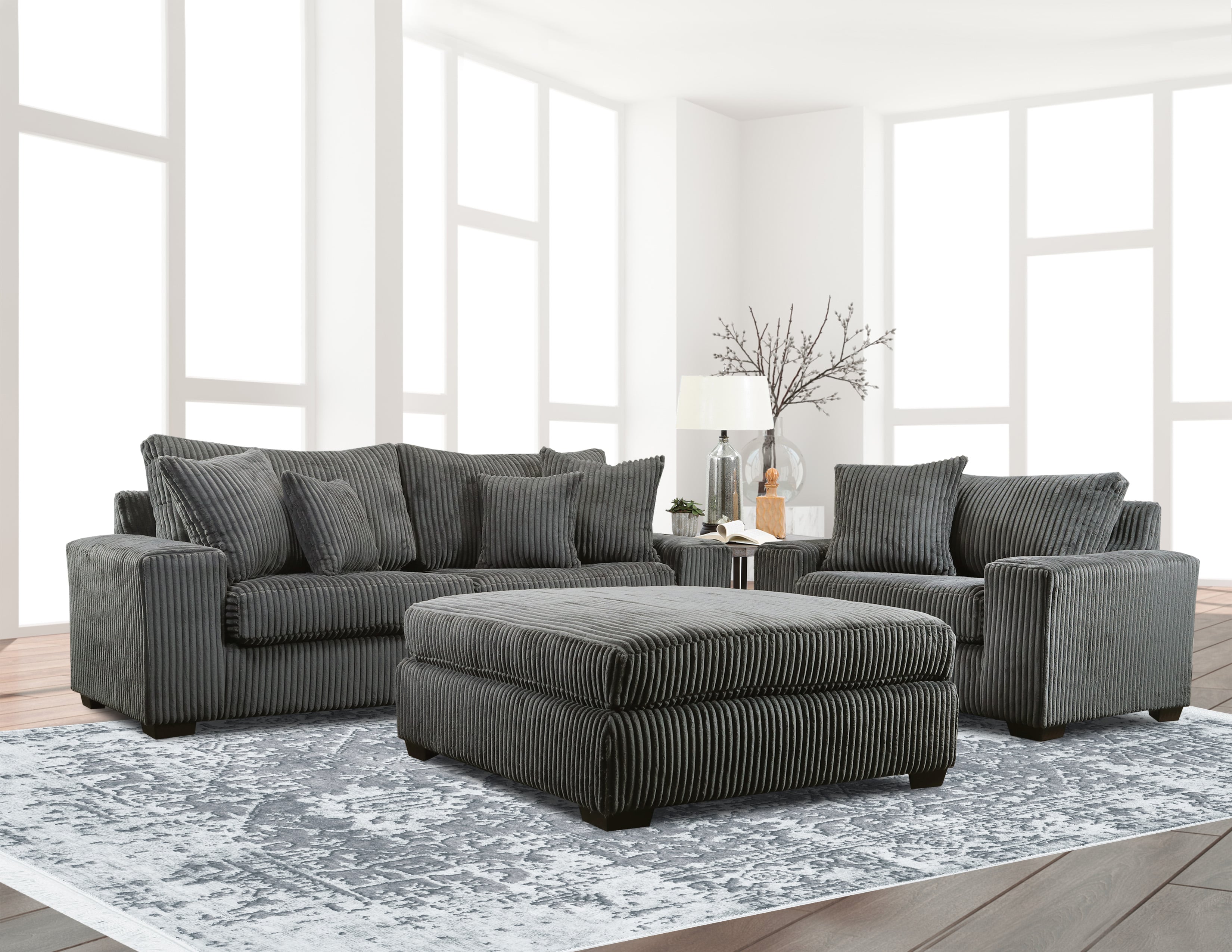 Charcoal modular sofa store