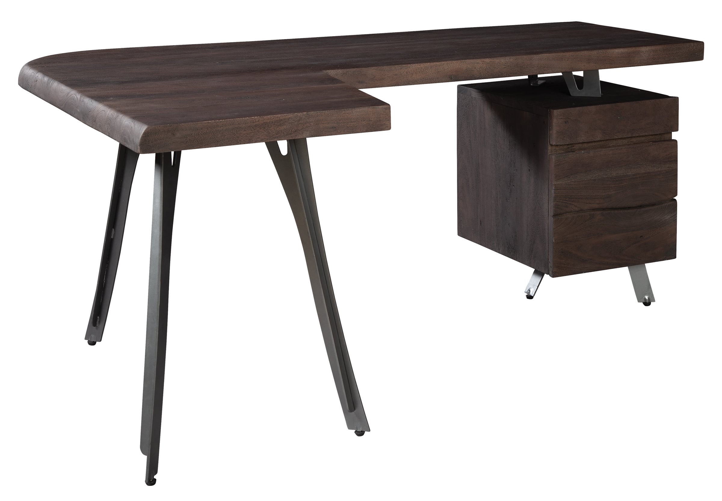 Hekman Office 28422 L Desk Gray Finish Jacksonville Furniture Mart Desk L Shape Desks