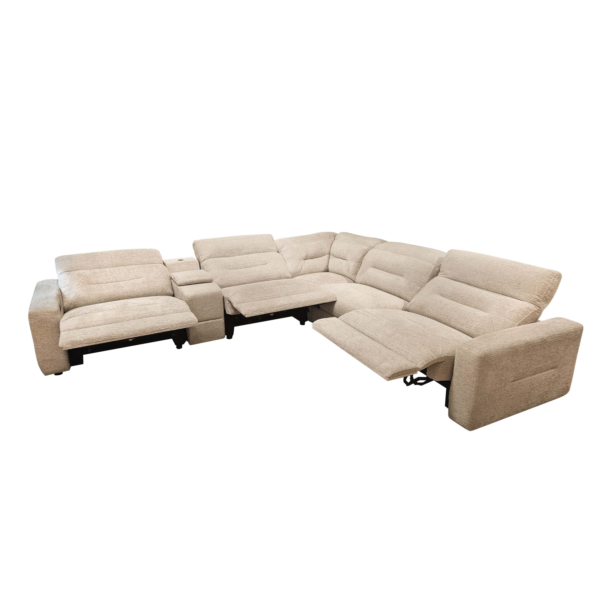 Loft IQ Ruger 9912507 6 Piece Power Reclining Sectional | Johnny ...