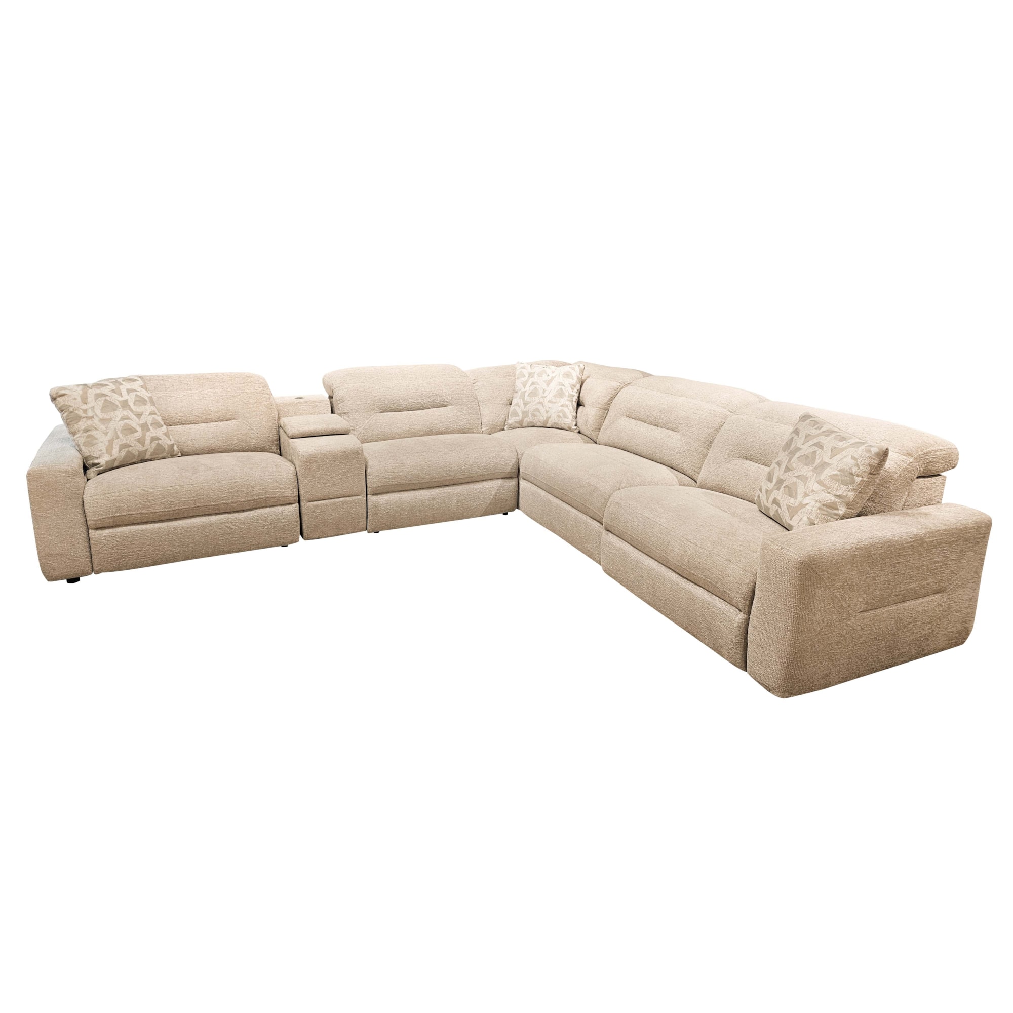 Loft IQ Ruger 9912507 6 Piece Power Reclining Sectional | Johnny ...