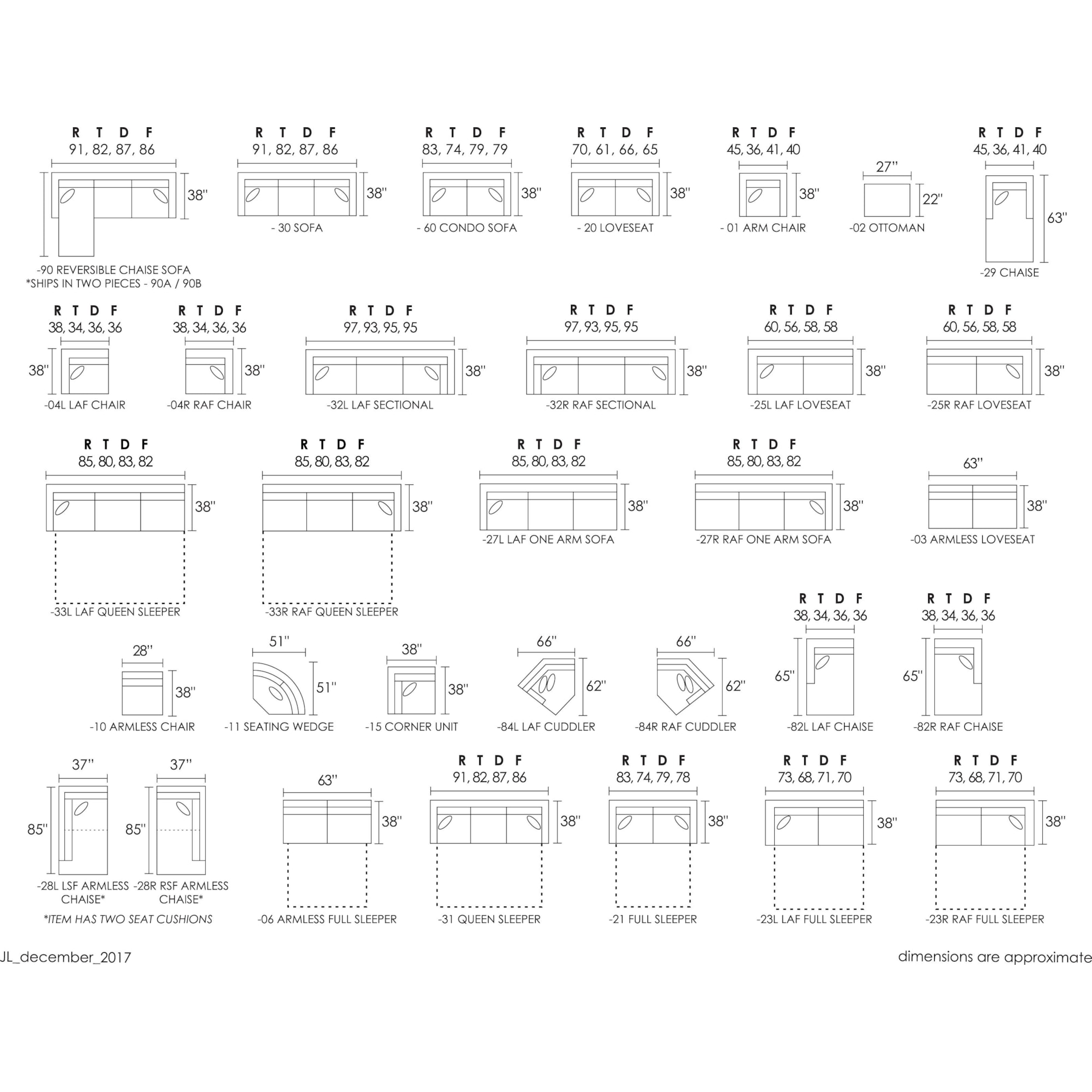 Jonathan Louis Gemini 405F-82L+03+11+25R-Blue Fabric Contemporary 4 ...