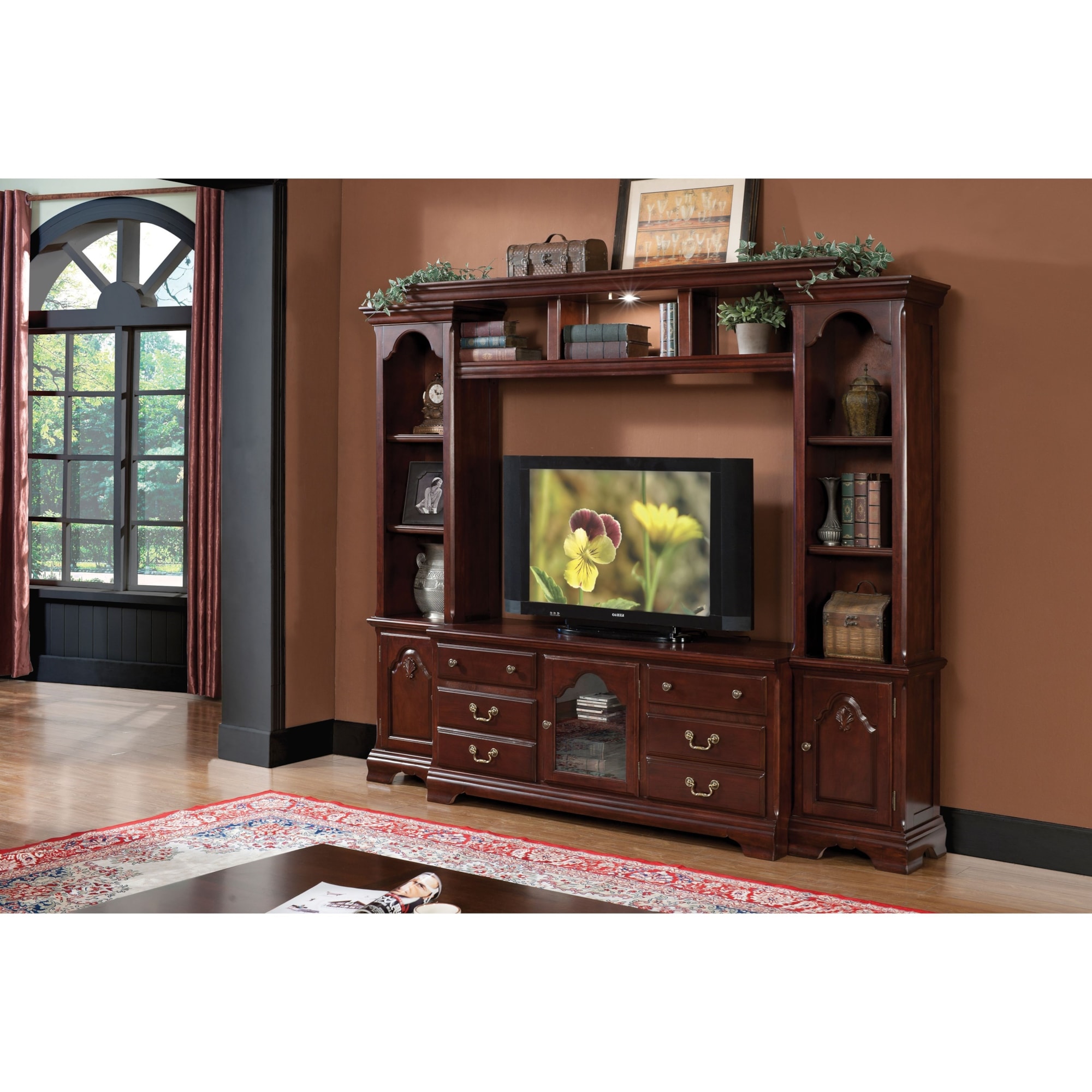 Acme Furniture Hercules 91113 Traditional TV Stand with Glass Door ...