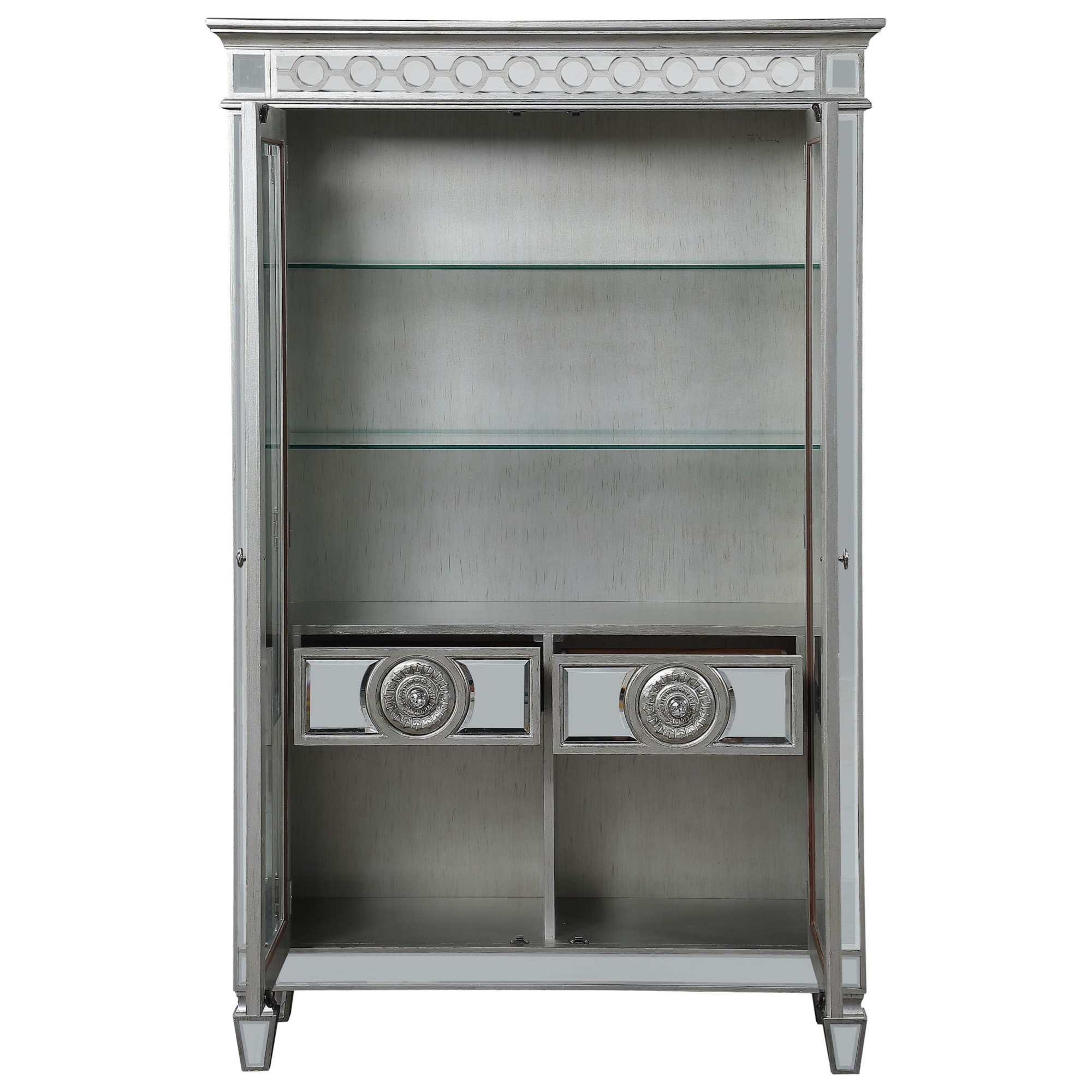 Acme Furniture Varian 66166 Glam Curio Cabinet with 2 Drawers | A1 ...