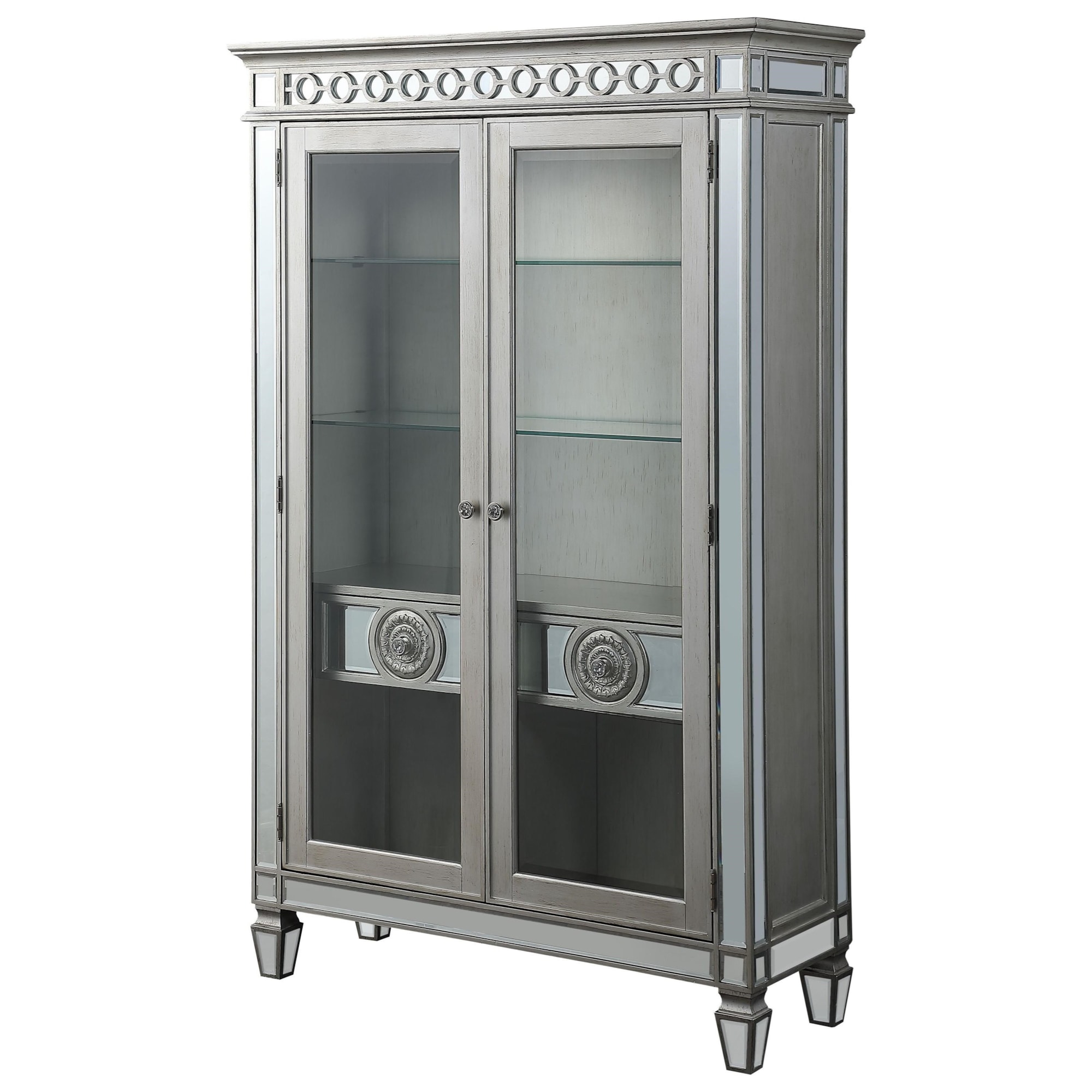 Acme Furniture Varian 66166 Glam Curio Cabinet with 2 Drawers | A1 ...