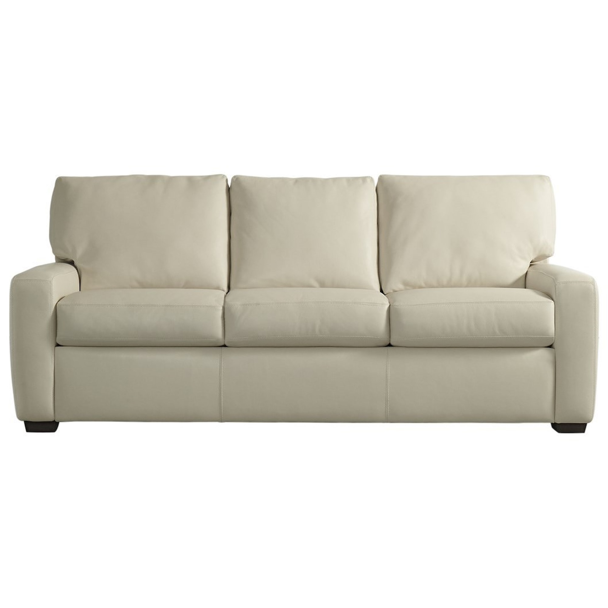 American Leather Carson CSN-SO3-ST Contemporary Leather Sofa with Wood ...