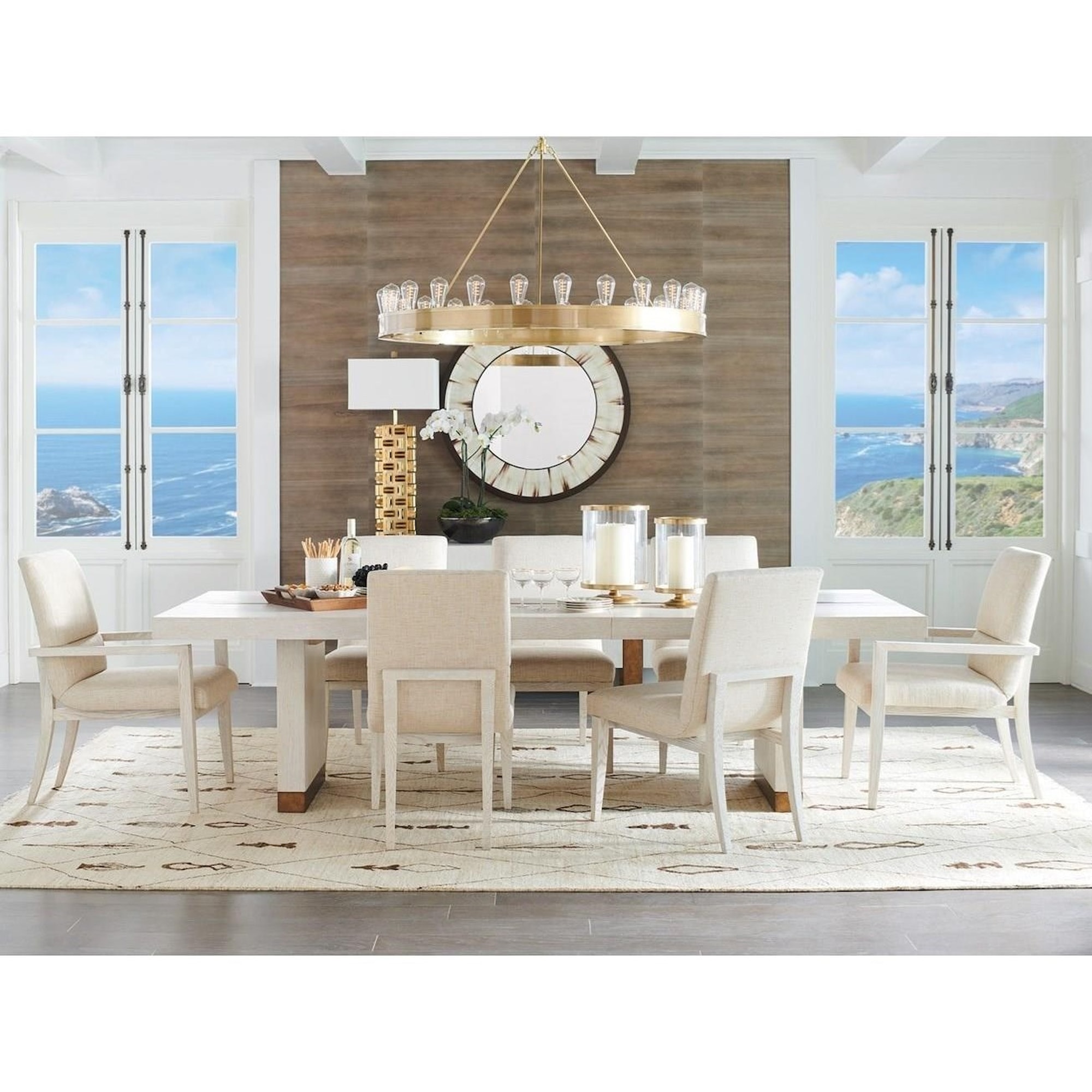 Barclay Butera Carmel 931-877 Vista Rectangular Dining Table with 2 ...