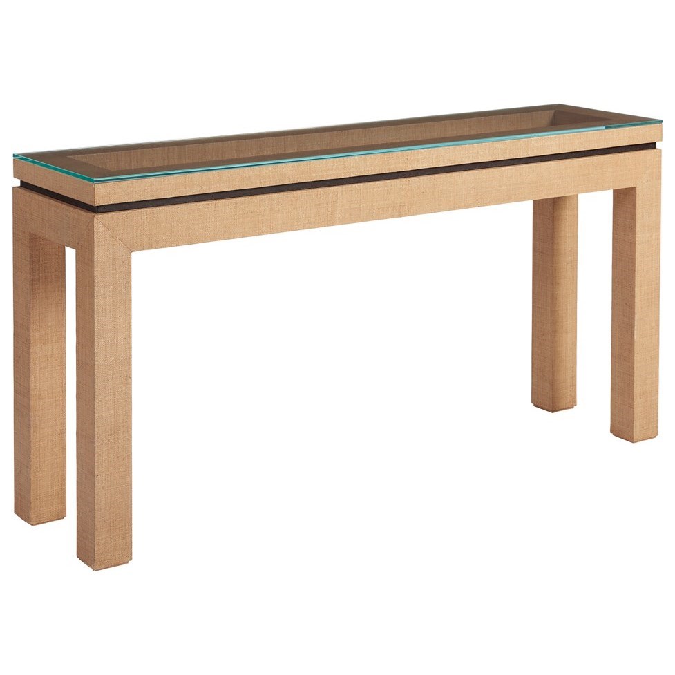 Raffia console table store