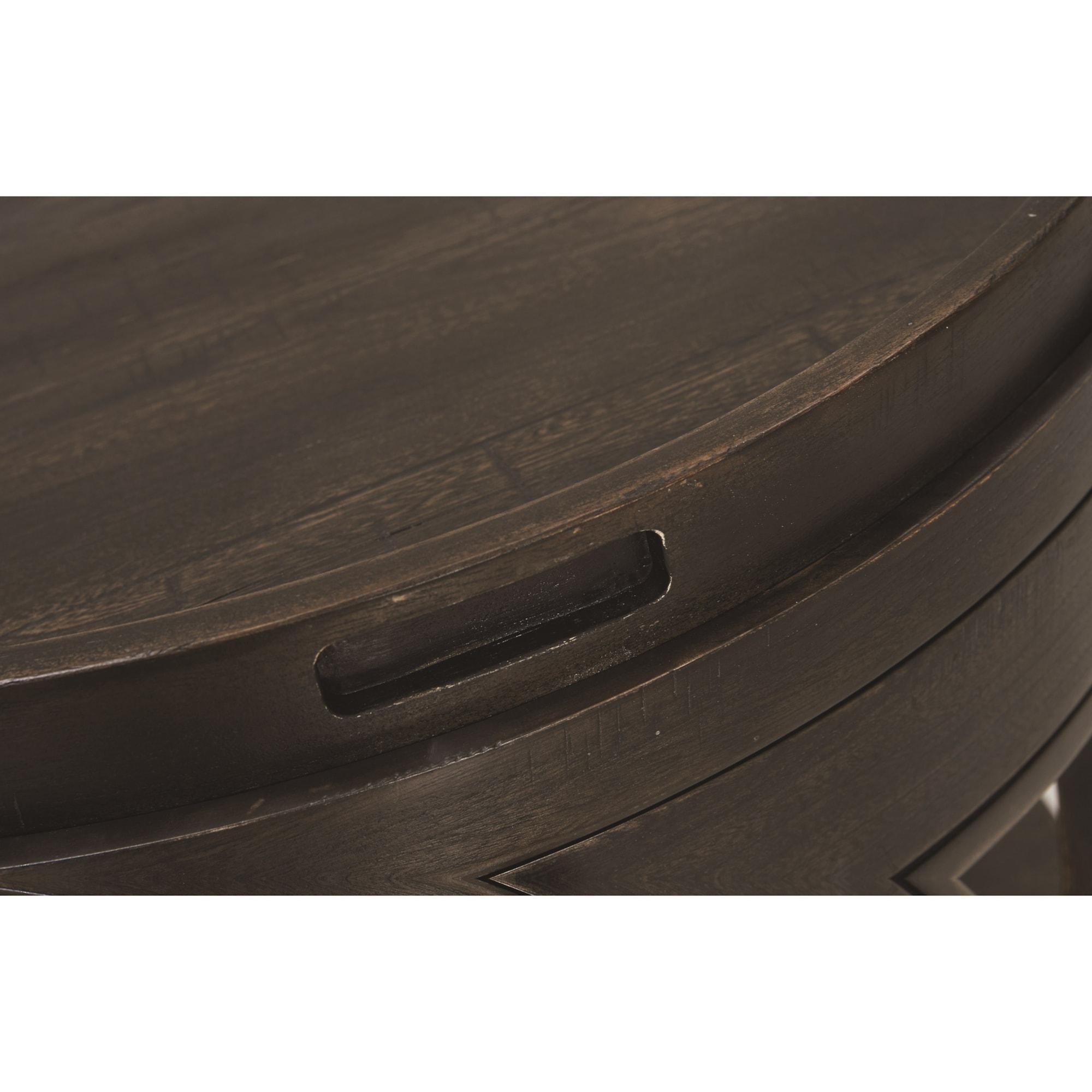 Bassett Woodridge 6497-0665 Transitional Round End Table with Removable ...