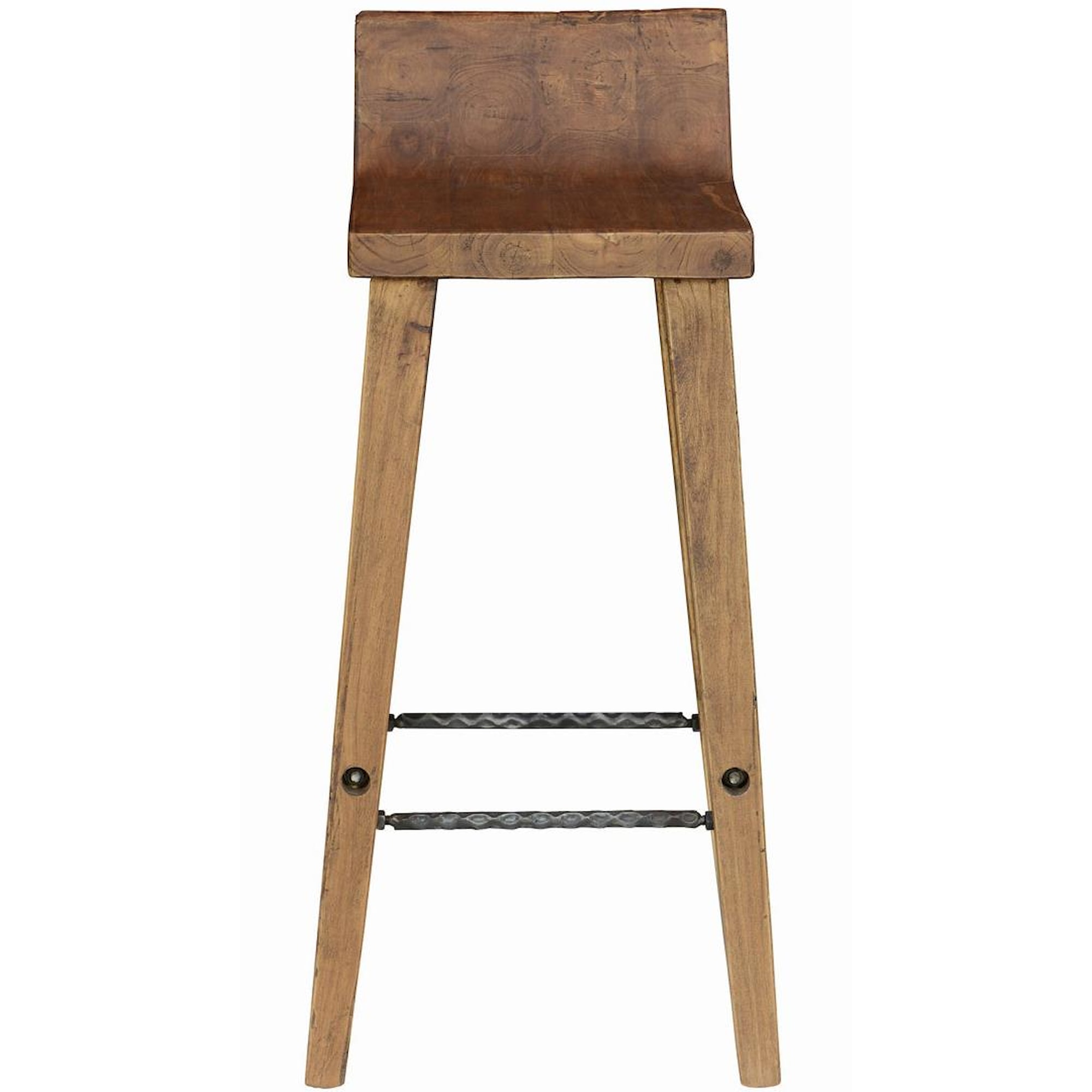 Classic Home Arturo 53003520 Practical Low Back Bar Stool with Iron ...