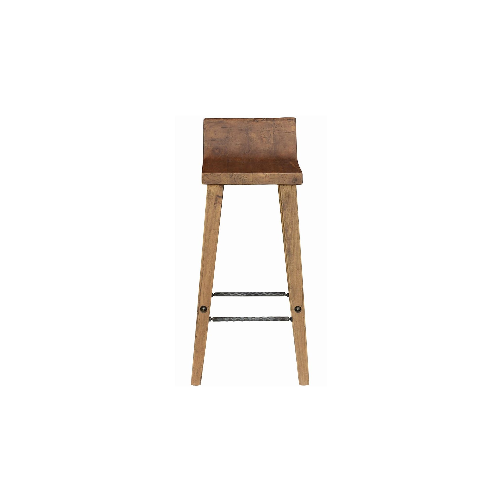 Classic Home Arturo 53003520 Practical Low Back Bar Stool with Iron ...