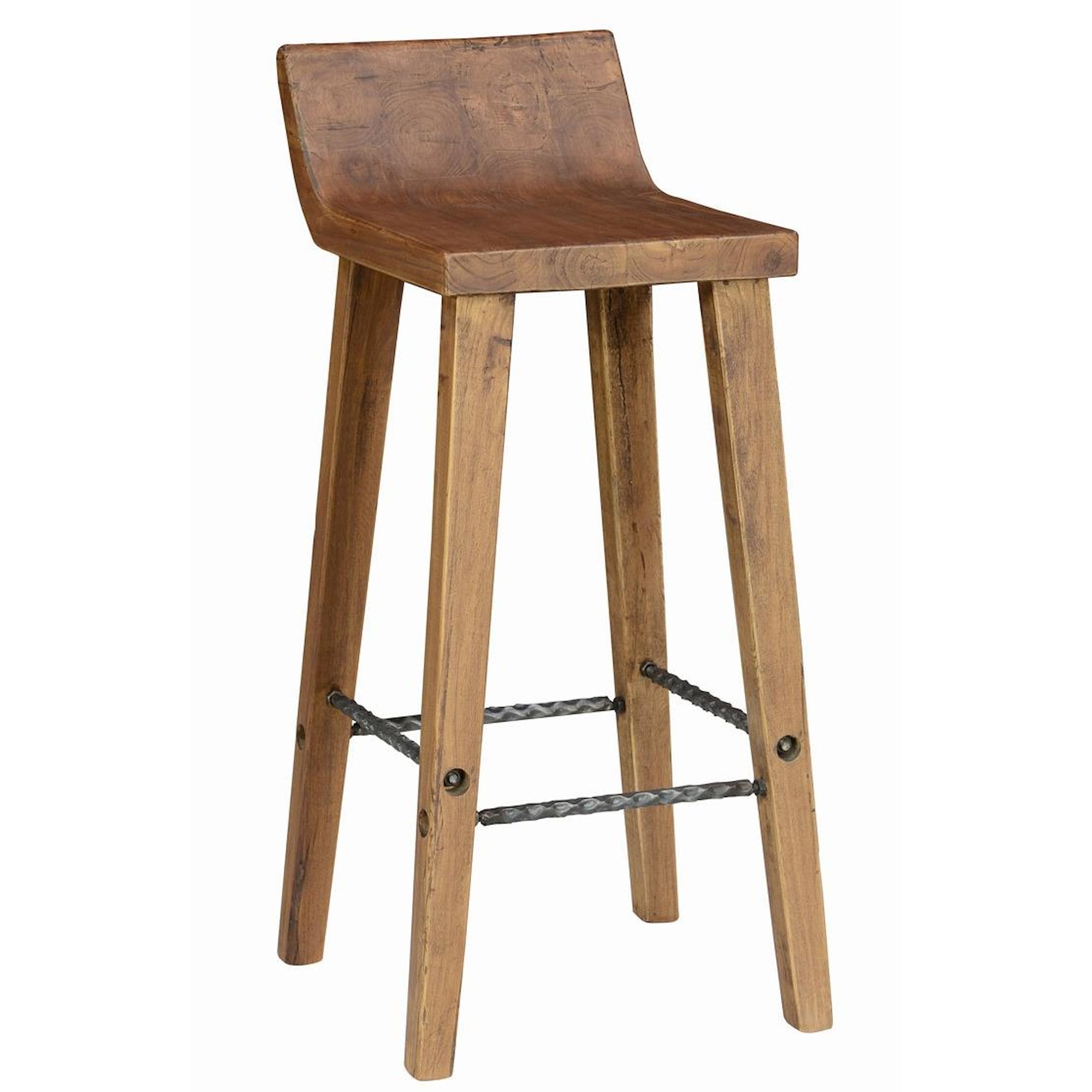 Classic Home Arturo 53003520 Practical Low Back Bar Stool with Iron ...