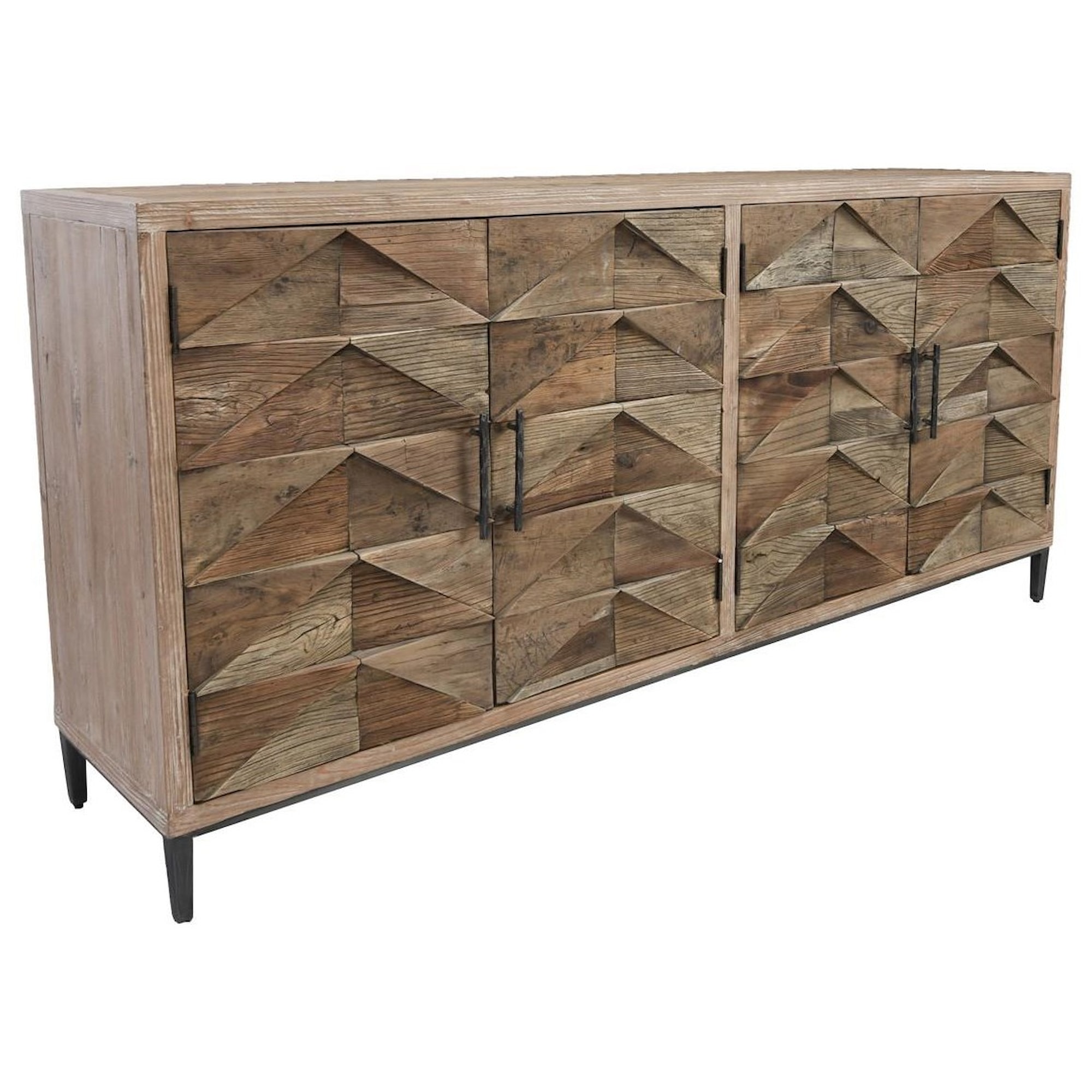 Classic Home Sideboard G52004503 Maverick 4Dr Sideboard Brown & Natural ...