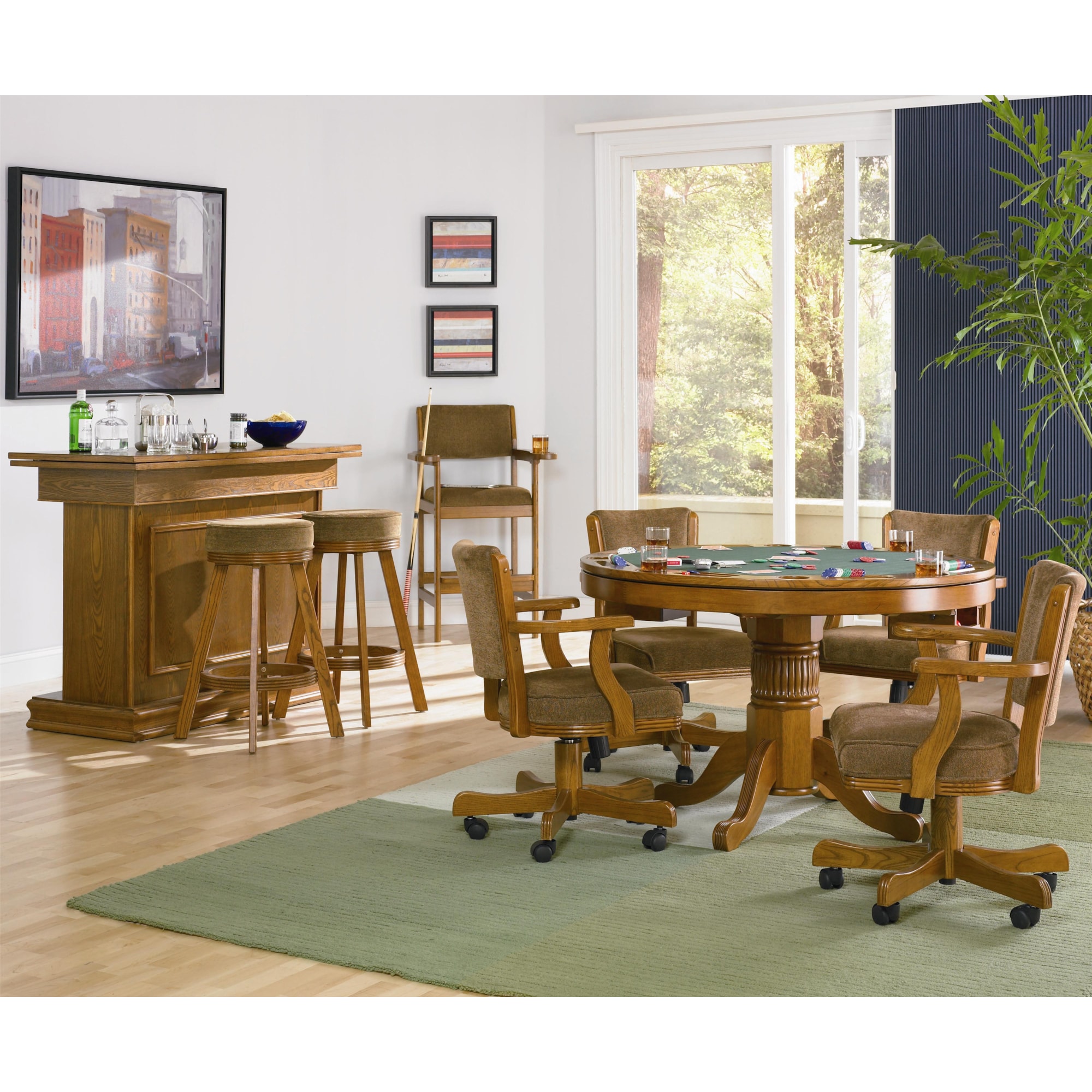 Coaster Mitchell 100951-S5 5 Piece 3-in-1 Game Table Set | A1 Furniture ...