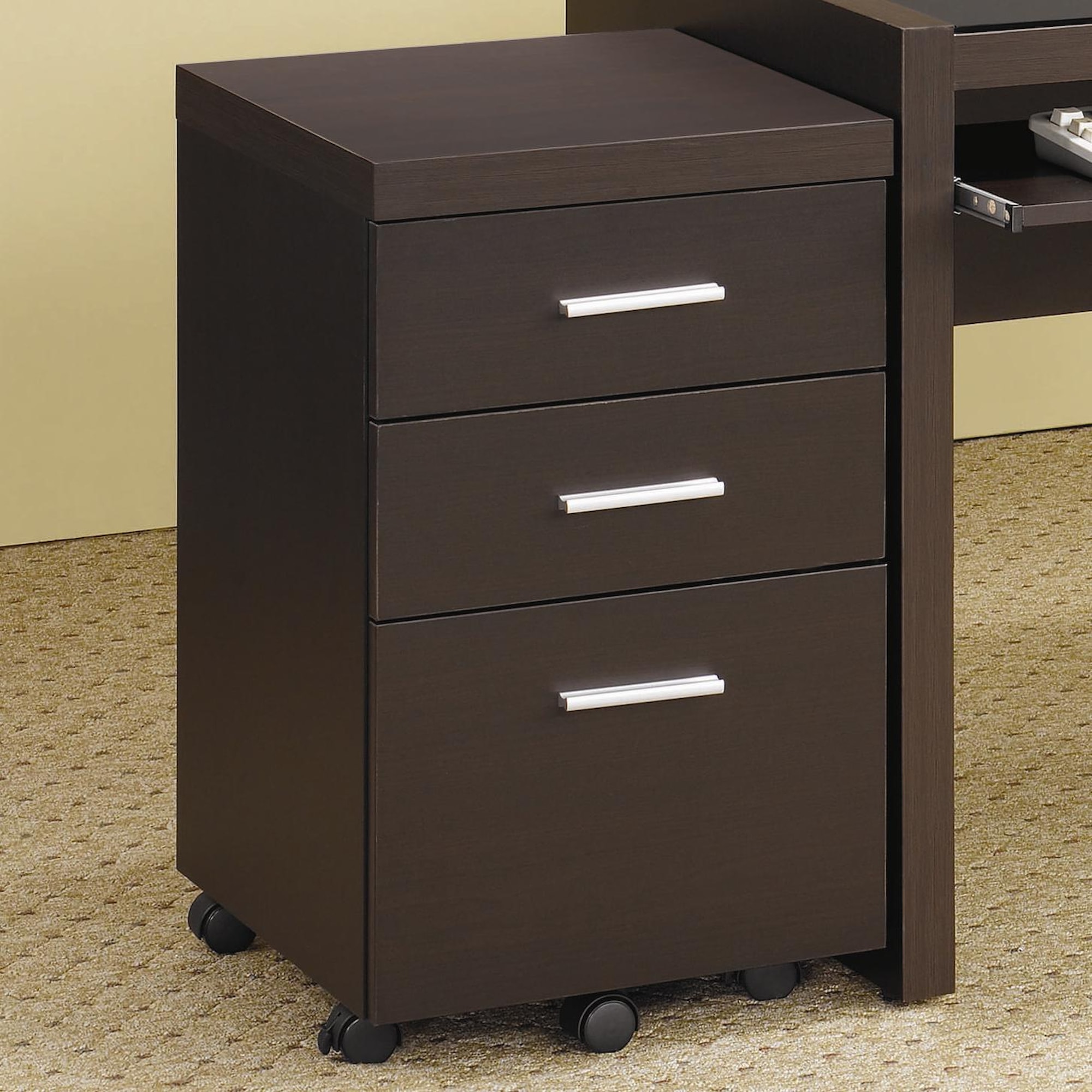 Coaster Skylar 800903 File Cabinet with 3 Drawers | A1 Furniture ...