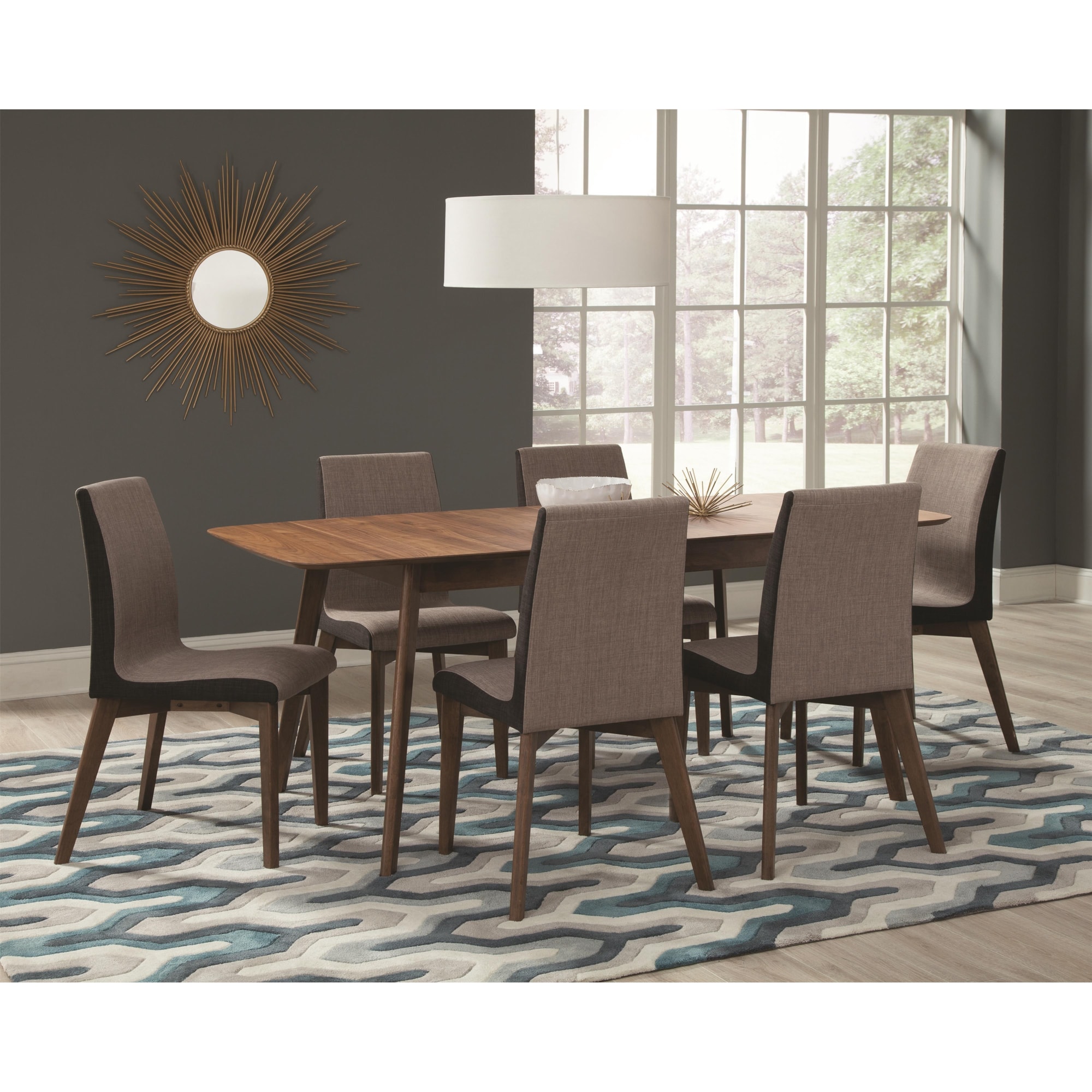 Coaster Redbridge 106591 Dining Table with Extension Leaf | HomeWorld ...
