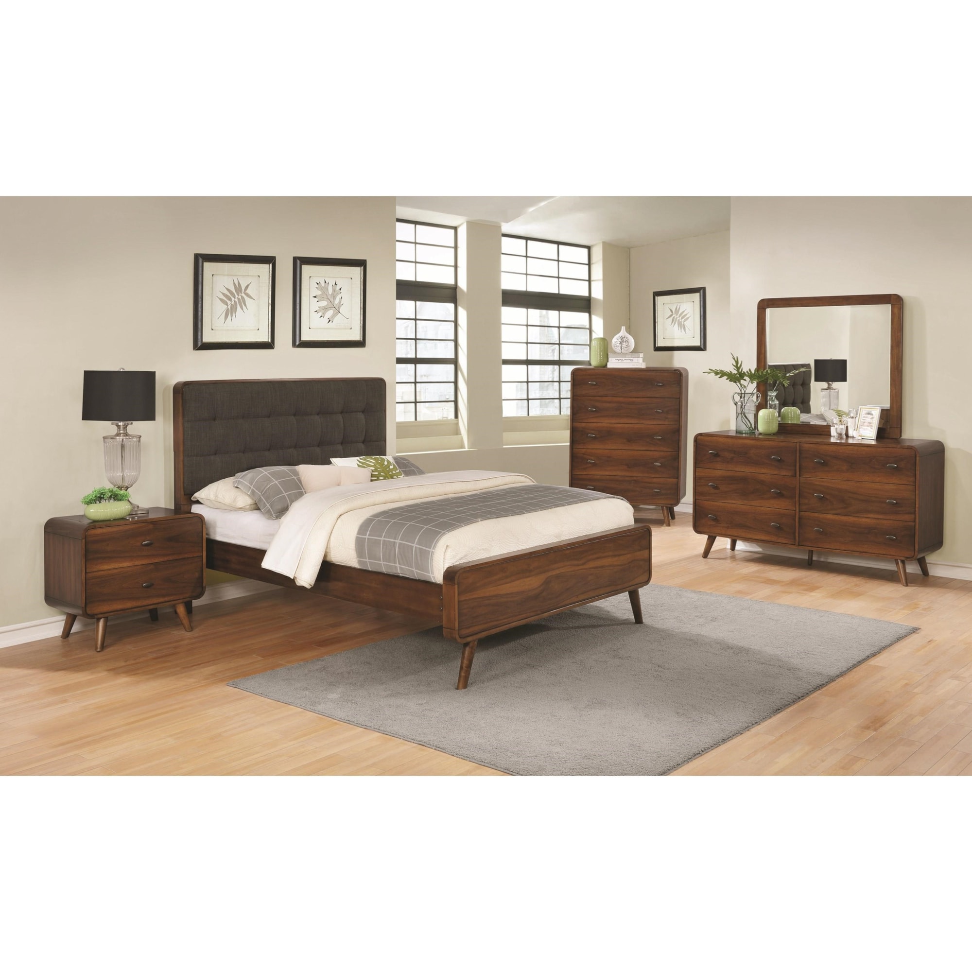 Coaster Robyn 205132 Mid-Century Modern 1 Drawer Nightstand | Carolina ...