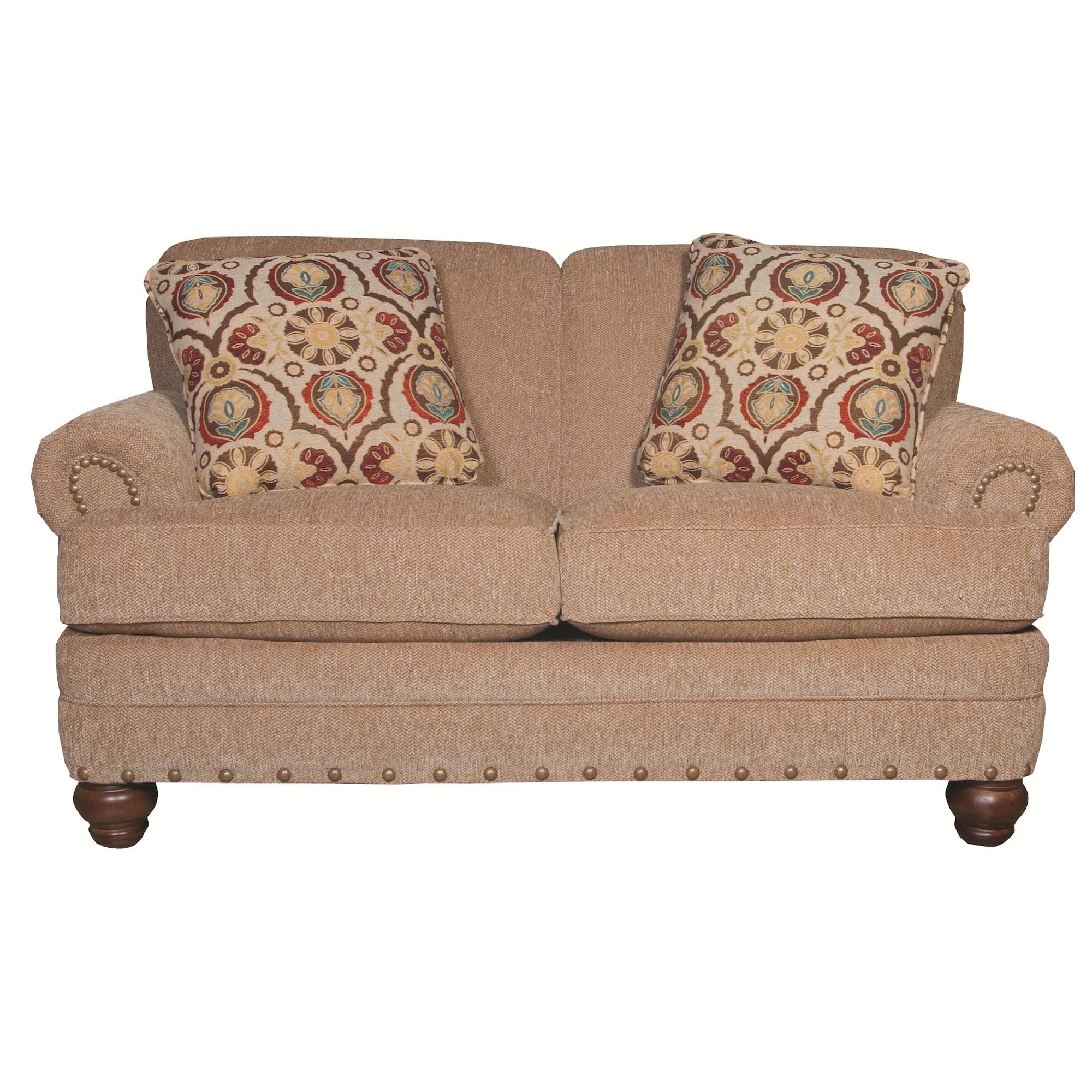 Craftmaster 7281 728130 Traditional Loveseat with Rolled Arms and ...