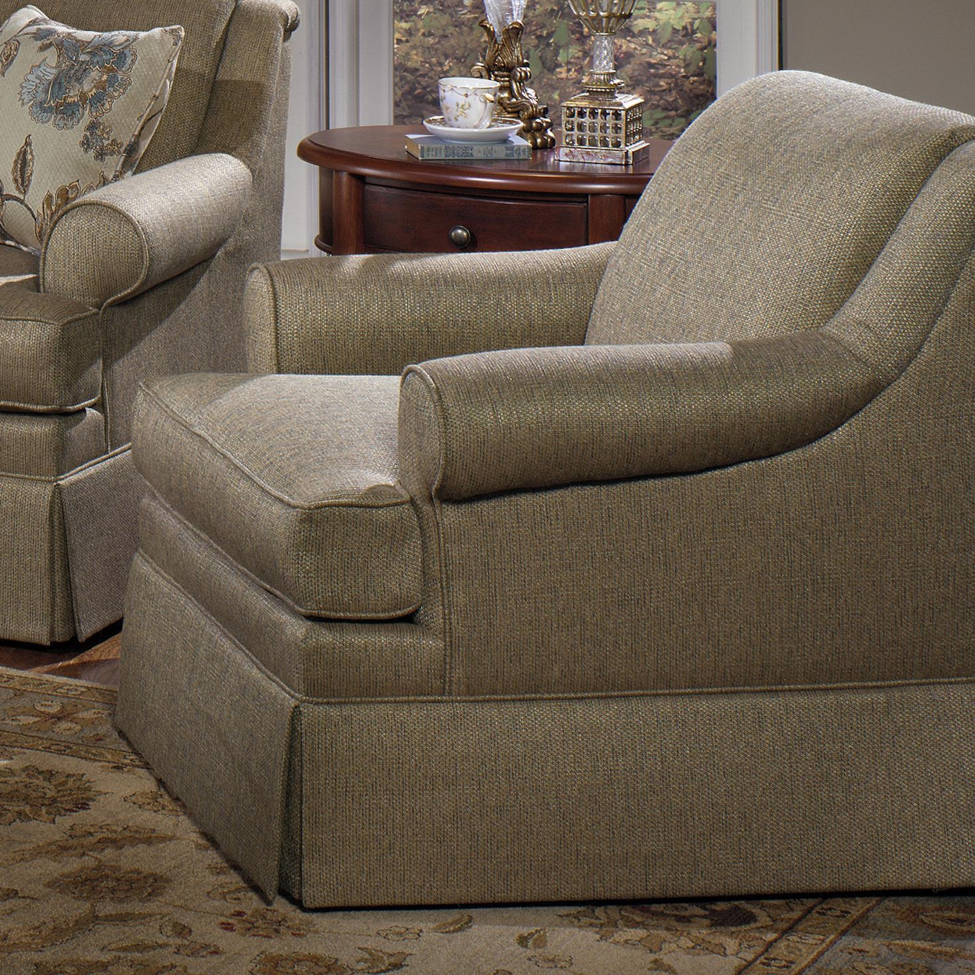 Craftmaster 9205 920510 Traditional Upholstered Chair with Rolled Arms ...