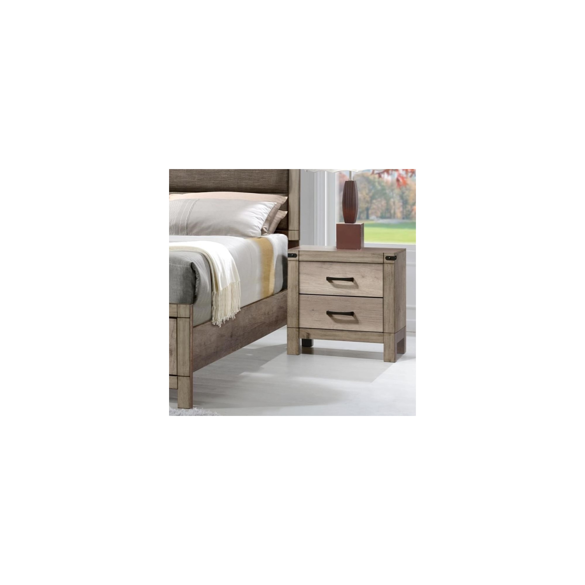 Crown Mark Matteo B3200-2-T Contemporary Tall Two Drawer Night Stand ...