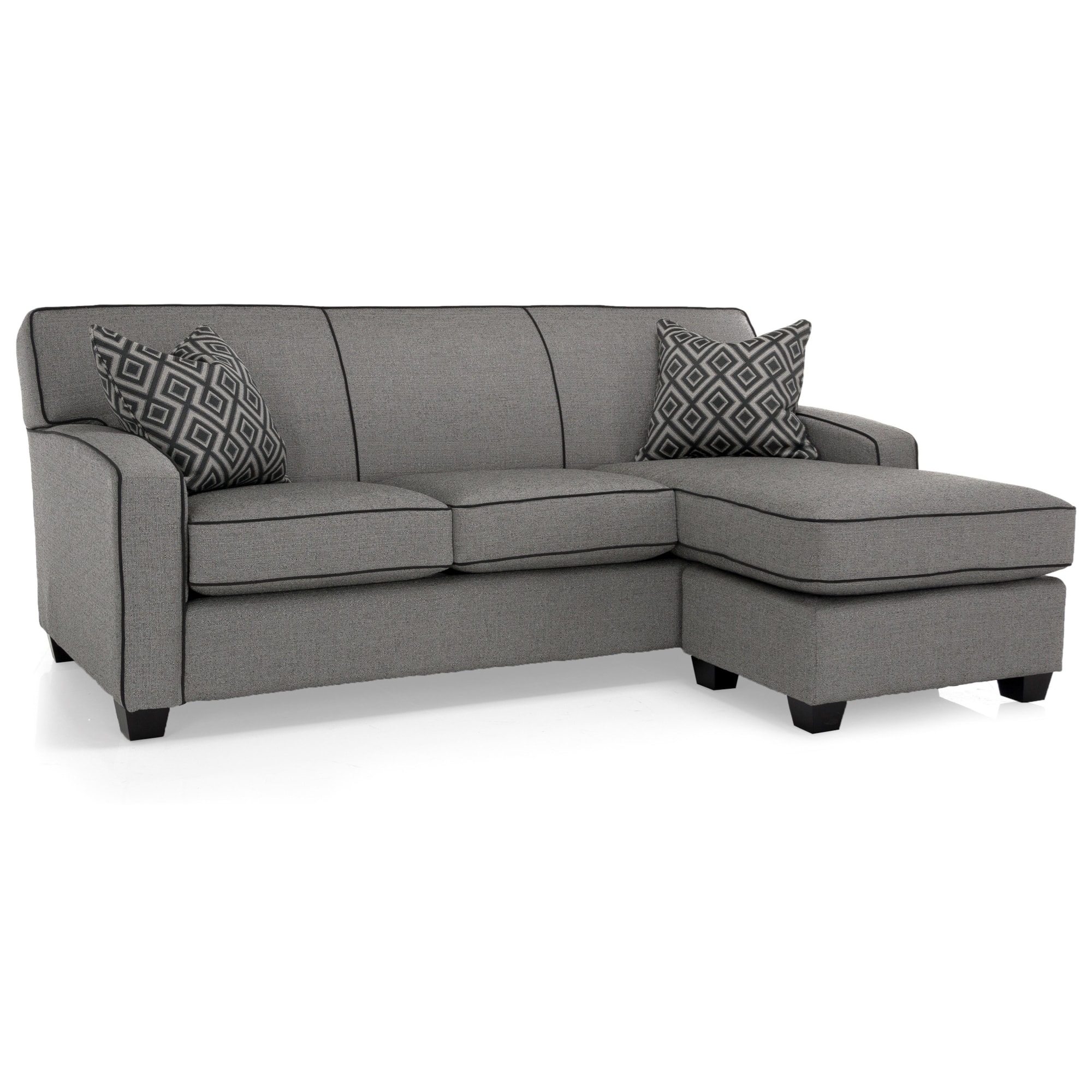 Decor-Rest 2401 2401 SOFA W/ CHAISE Contemporary Sofa with Chaise ...