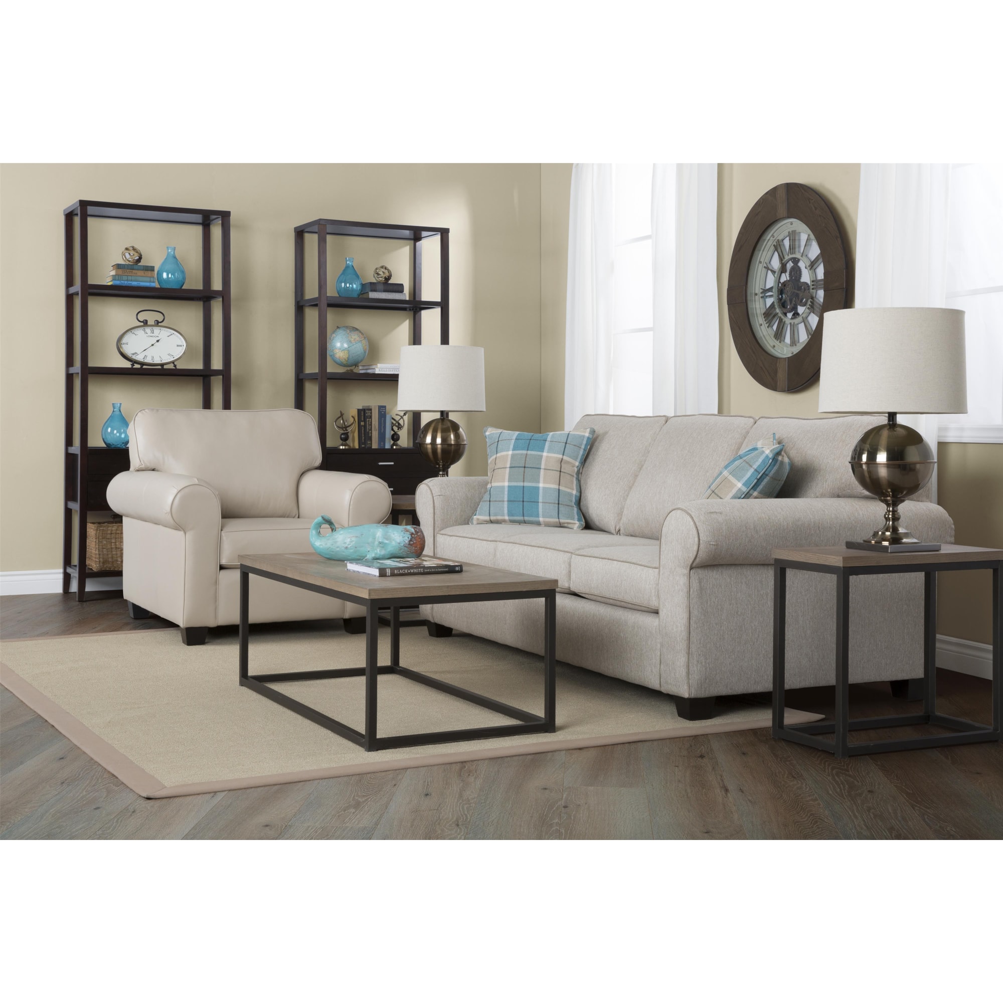 Decor-Rest 3179 2179 SOFA Upholstered Sofa with Rolled Arms | Wayside ...