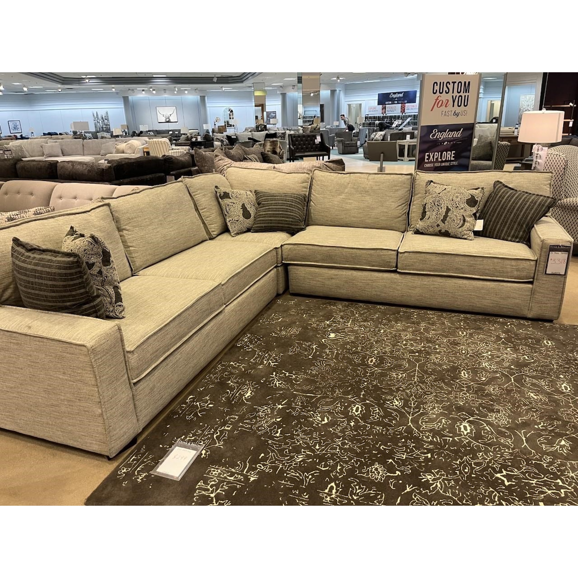 England Sectional 1367558 3PC Sectional | Dunk & Bright Furniture ...