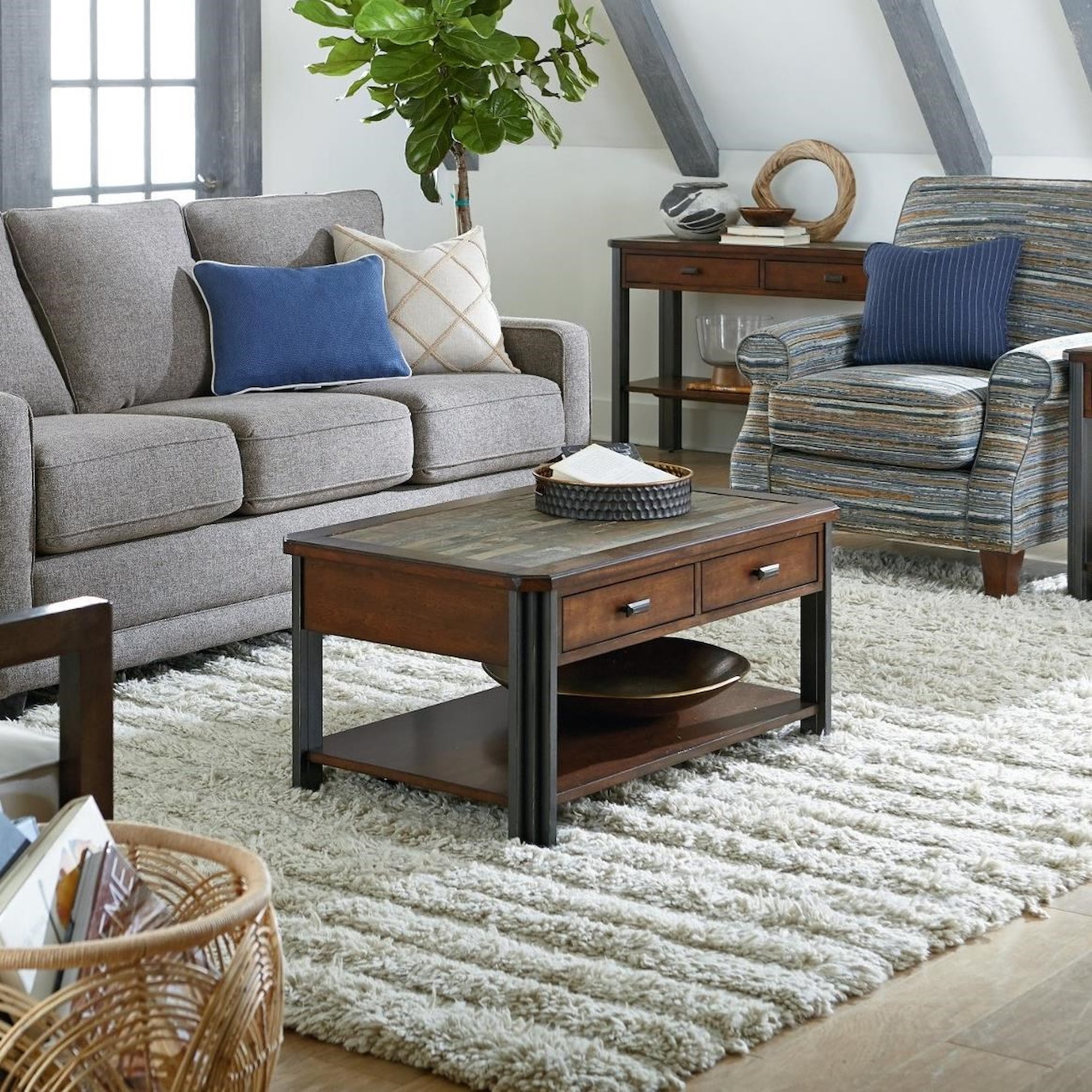 Dimensions Slaton H675913 Rustic Small Rectangular Cocktail Table with ...