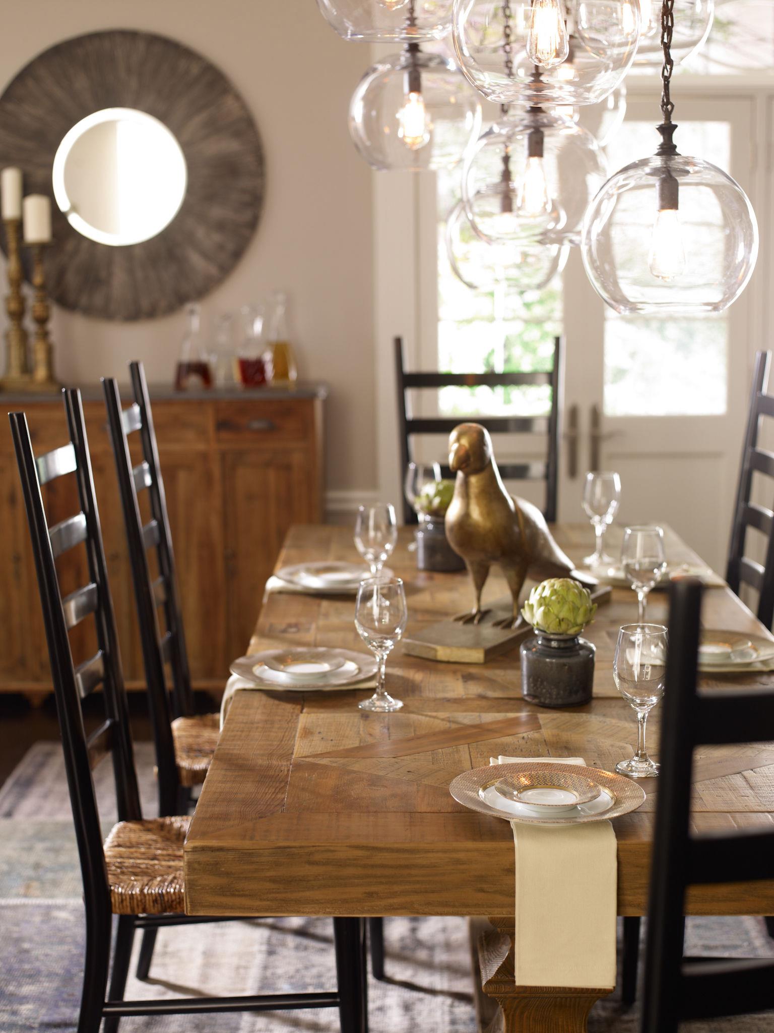 Four Hands Hughes CIMP U2 BP Reclaimed Castle Dining Table Reeds Furniture Dining Tables
