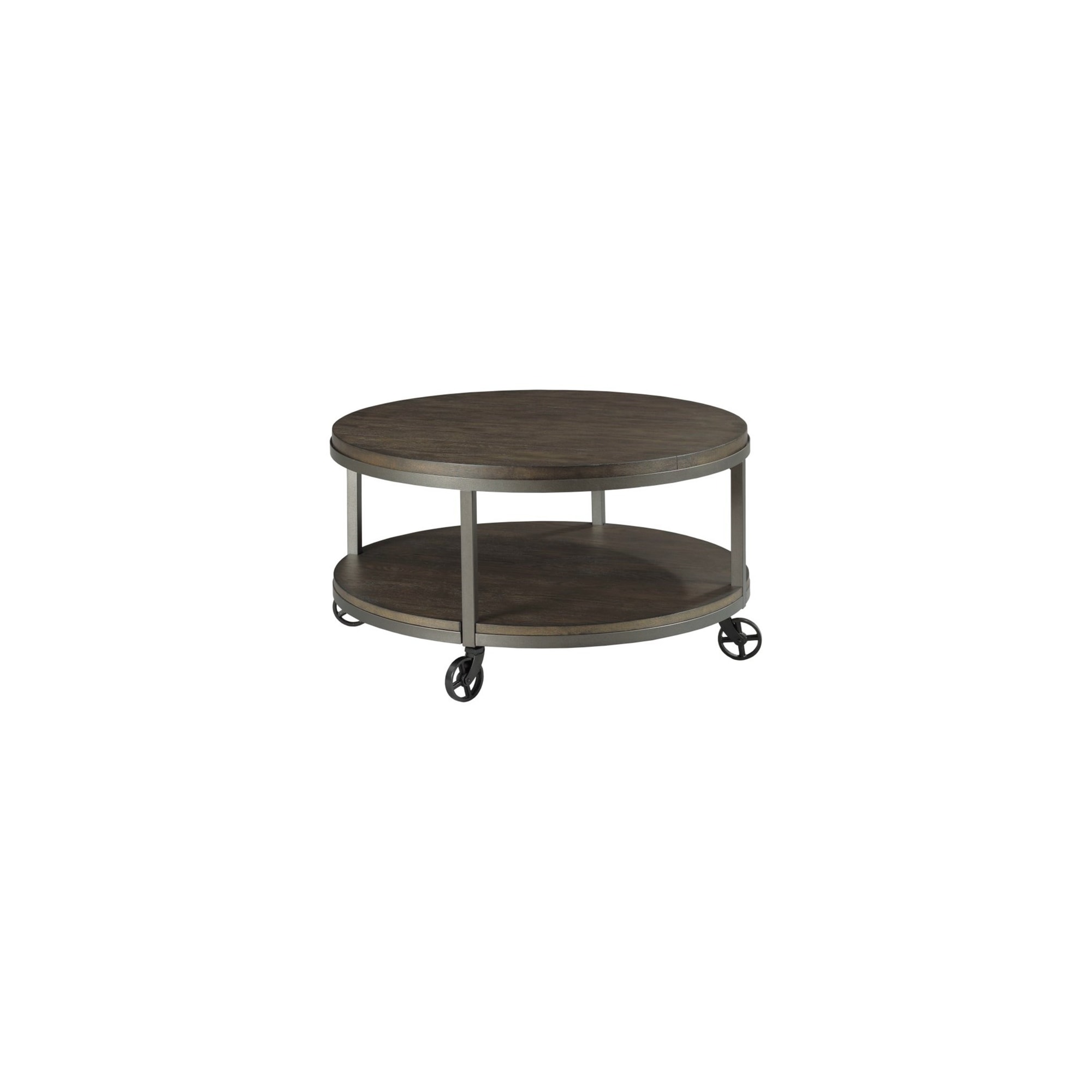 Hammary Baja 990-911 Round Cocktail Table with Shelf and Wheels | Z & R ...