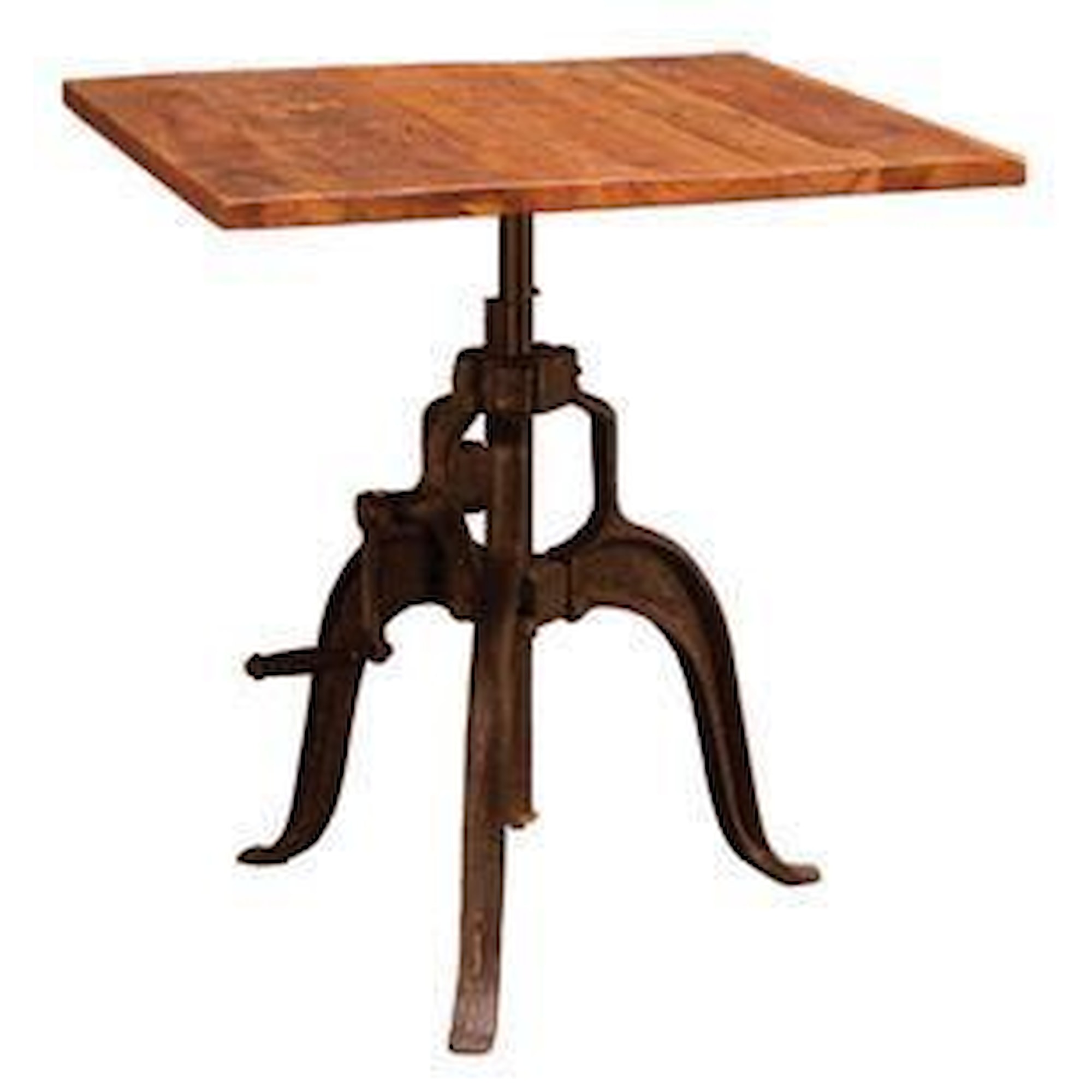 BeGlobal Industrial Loft 057706458 Adjustable Square Pub Height Table ...