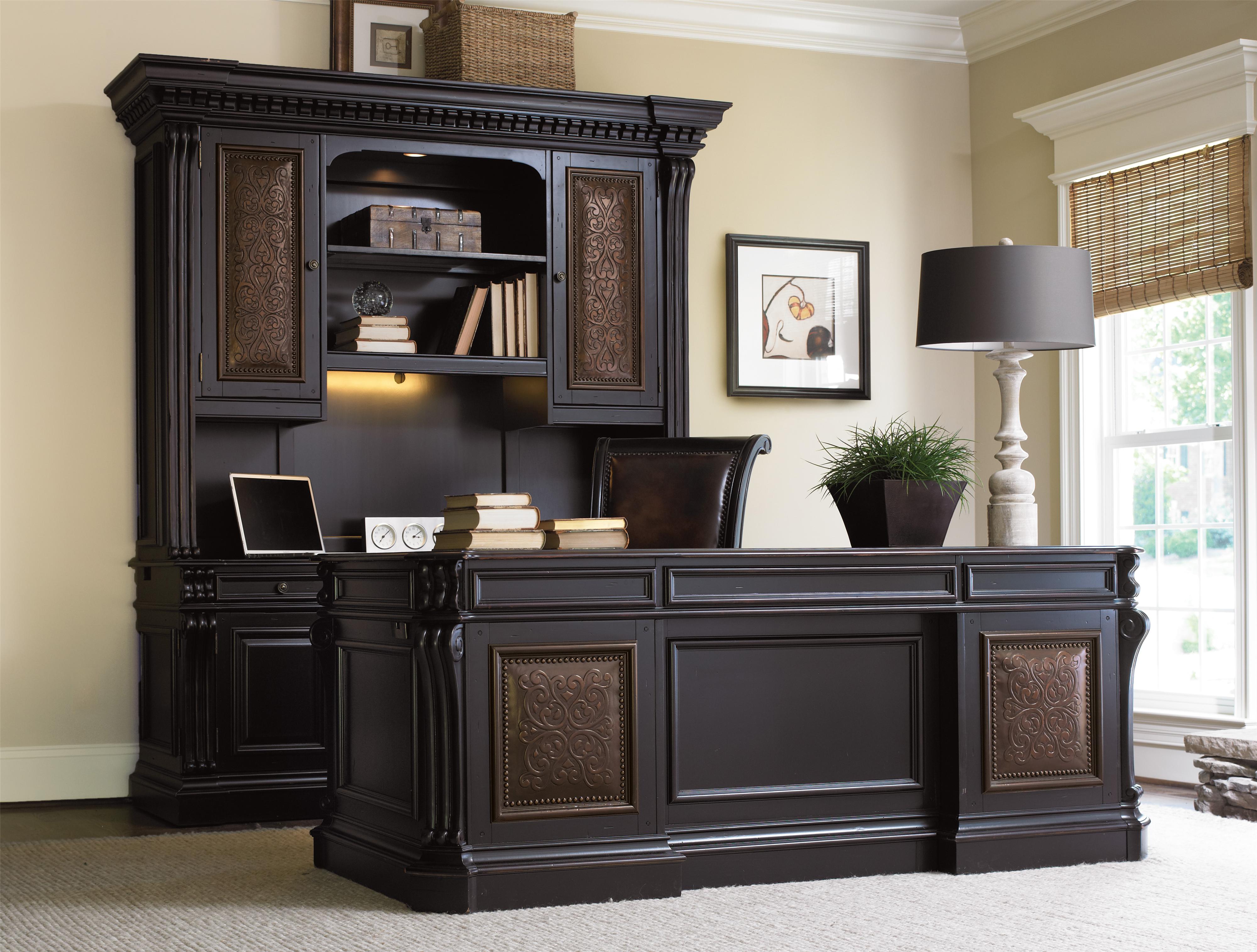 Executive desk with credenza and hutch store