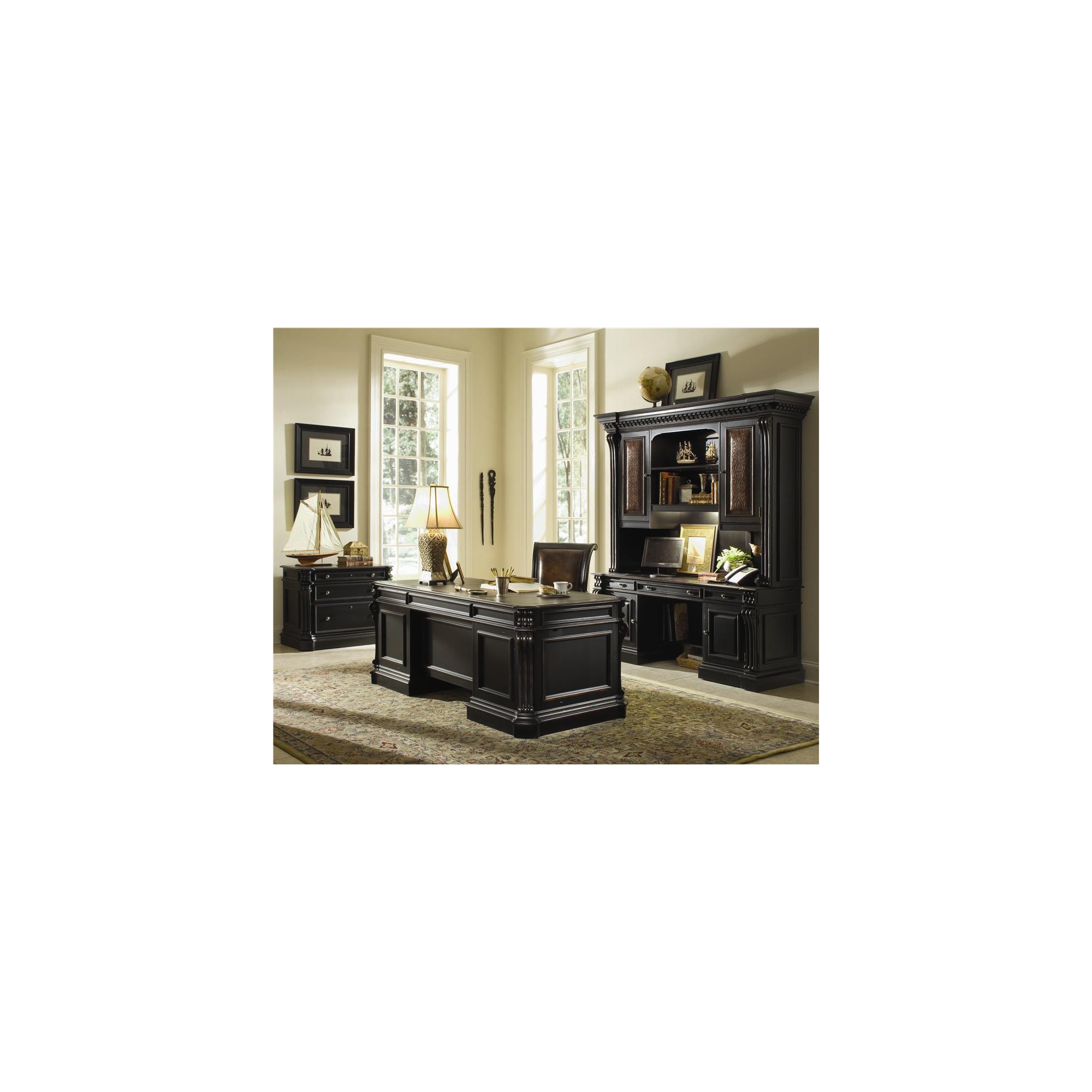 Hooker Furniture Telluride 370-10-563 Traditional 7-Drawer Executive ...
