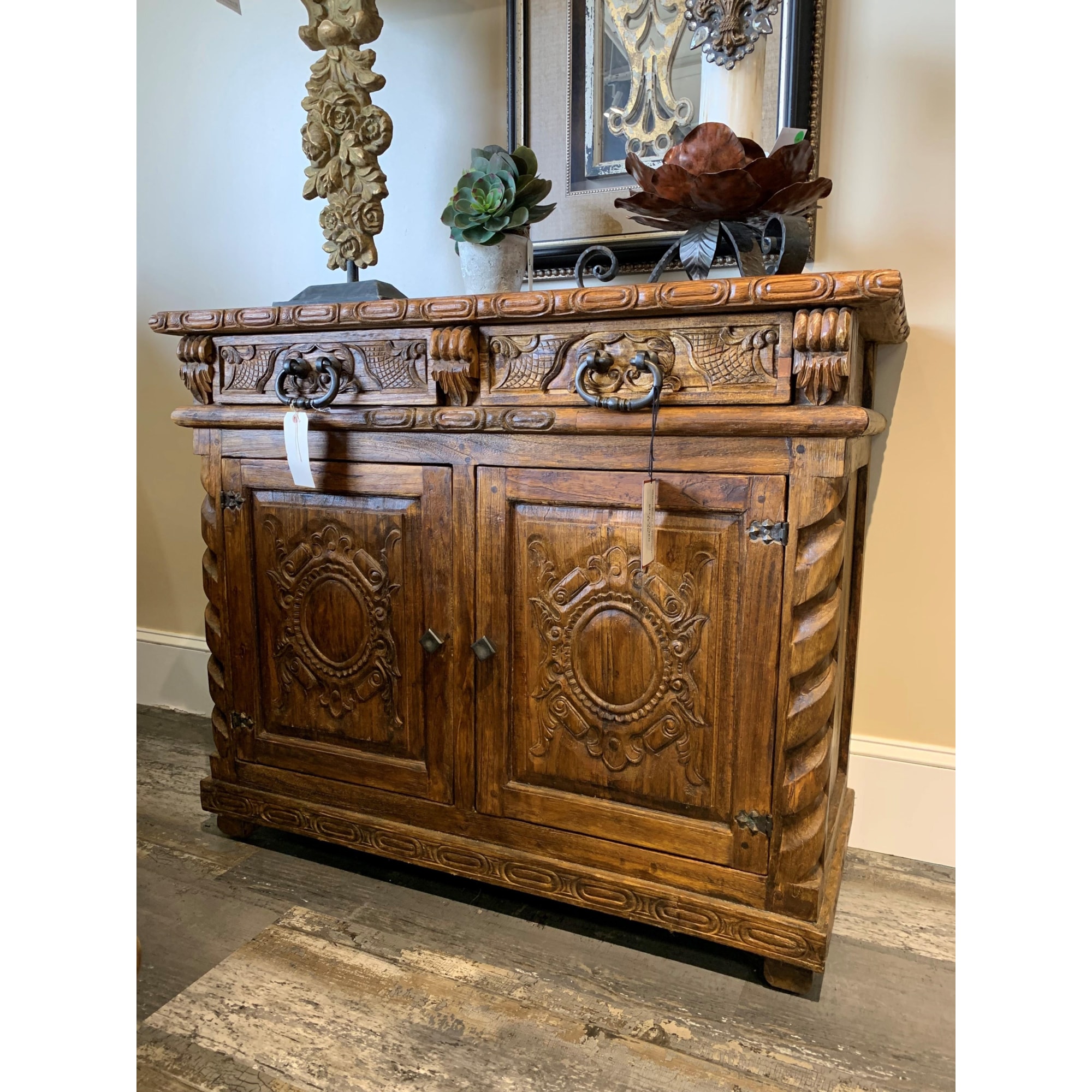 Jason Scott Collection Buffet GMZBF Hand Carved Solid Teak Medium ...