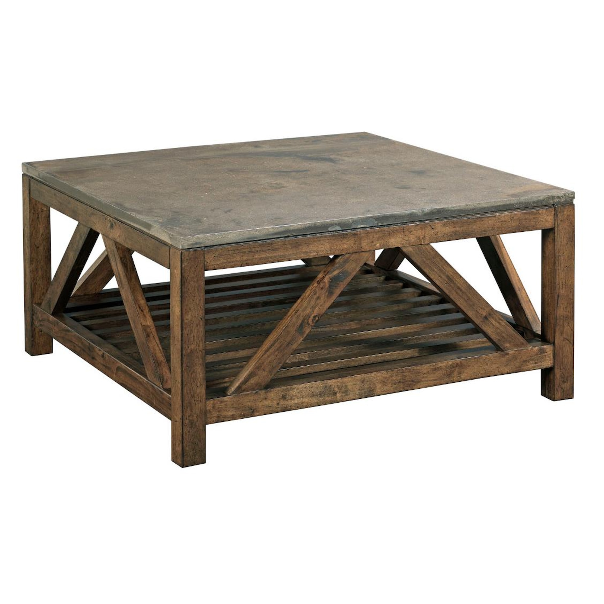 Kincaid Furniture Mason 691133850 Industrial Rustic Square Cocktail ...