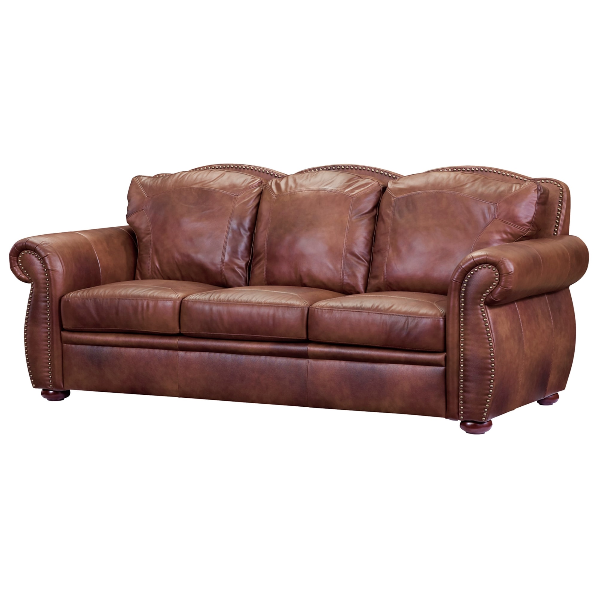 Leather Italia USA Arizona 6110S Traditional Leather Sofa | Royal ...