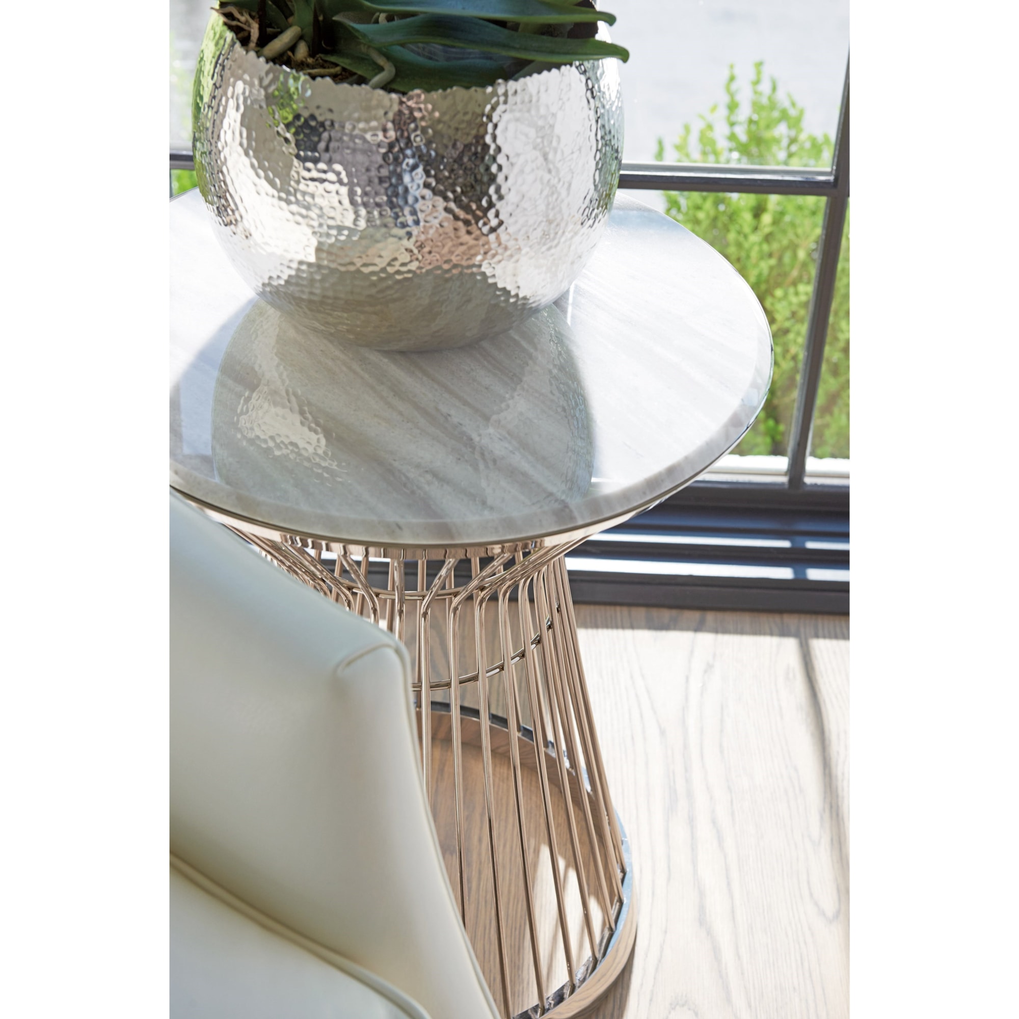 Lexington Ariana 732-950C Martini Stainless Chair Side Table with ...