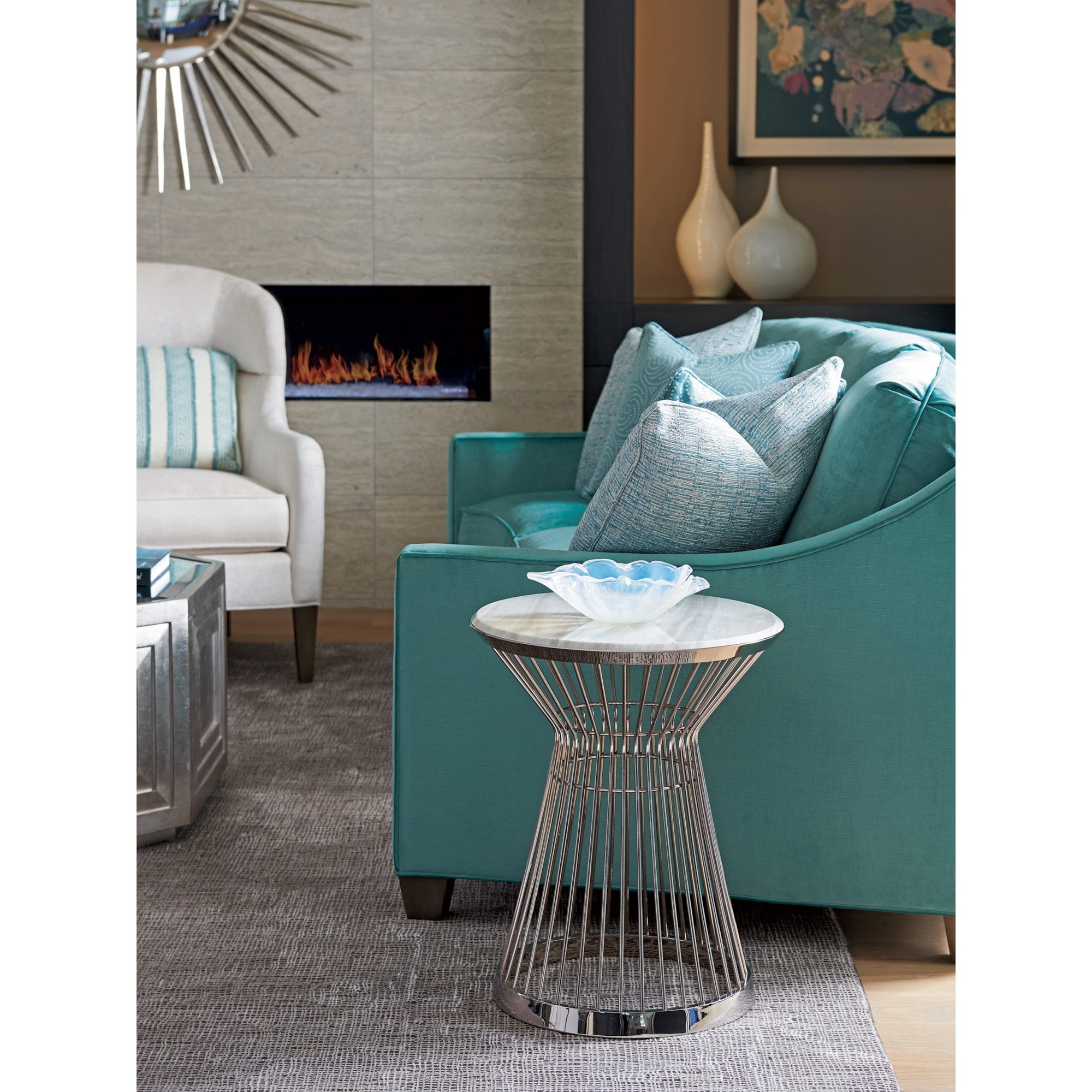 Lexington Ariana 732-950C Martini Stainless Chair Side Table with ...