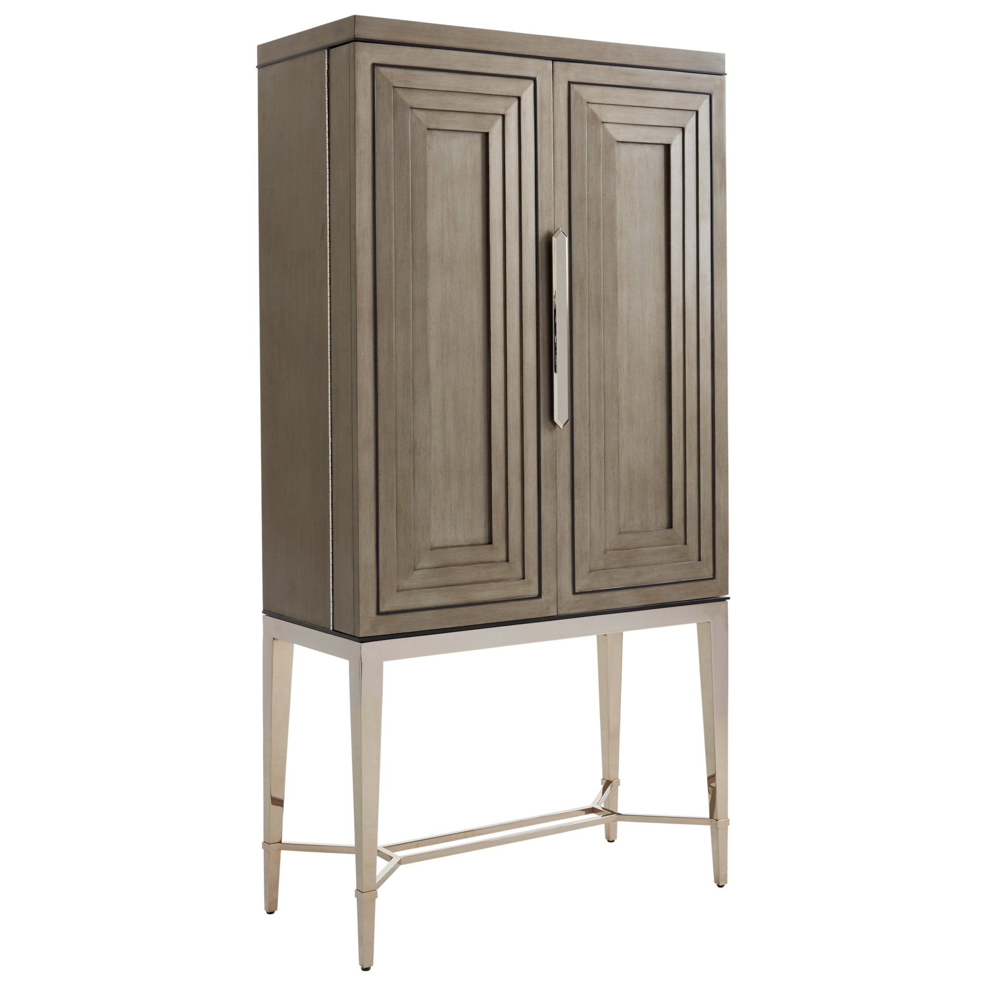Lexington Ariana 732-961C Cheval Bar Cabinet with Glass Storage LED ...