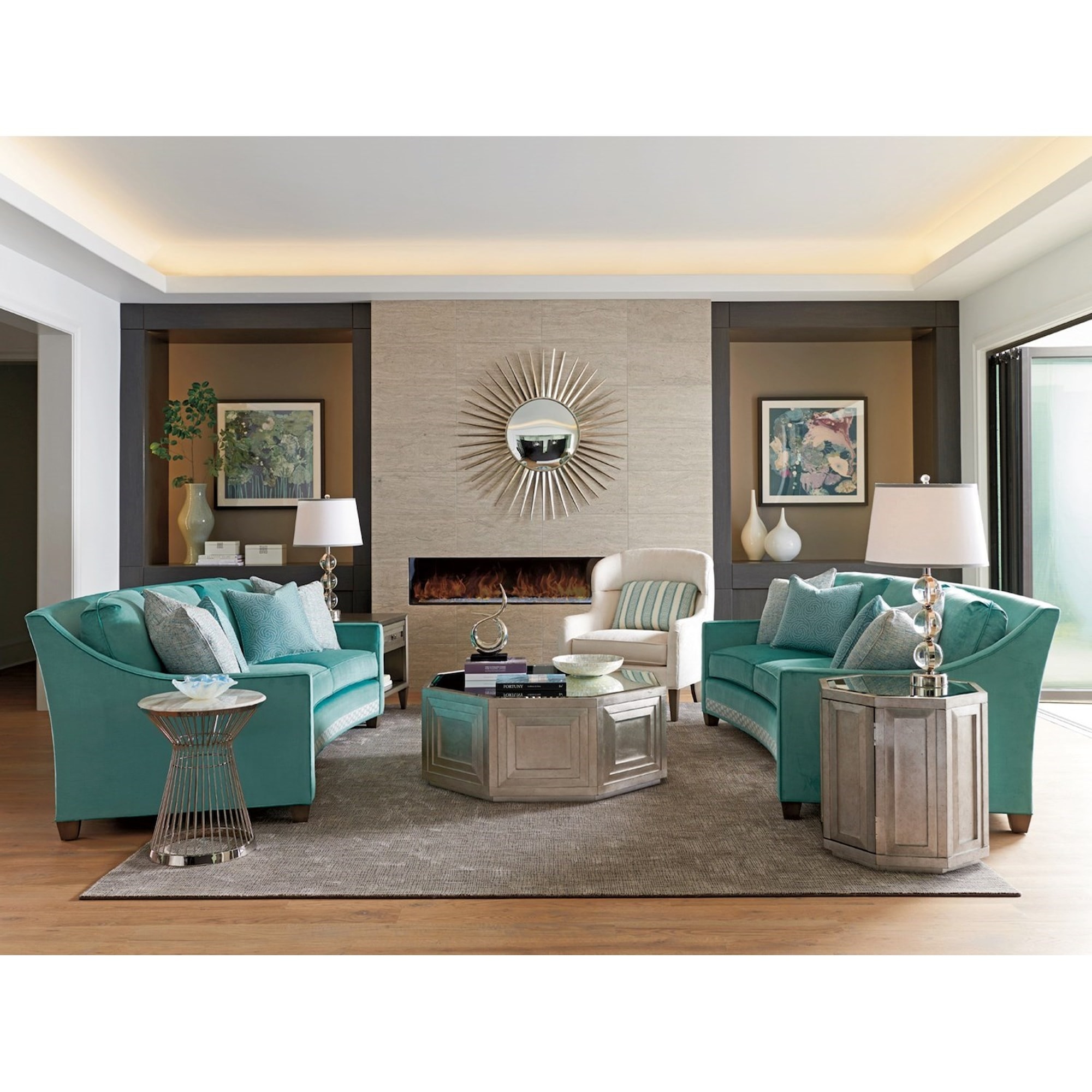 Lexington Ariana 7931-33 Valenza Curved Sofa | Baer's Furniture ...