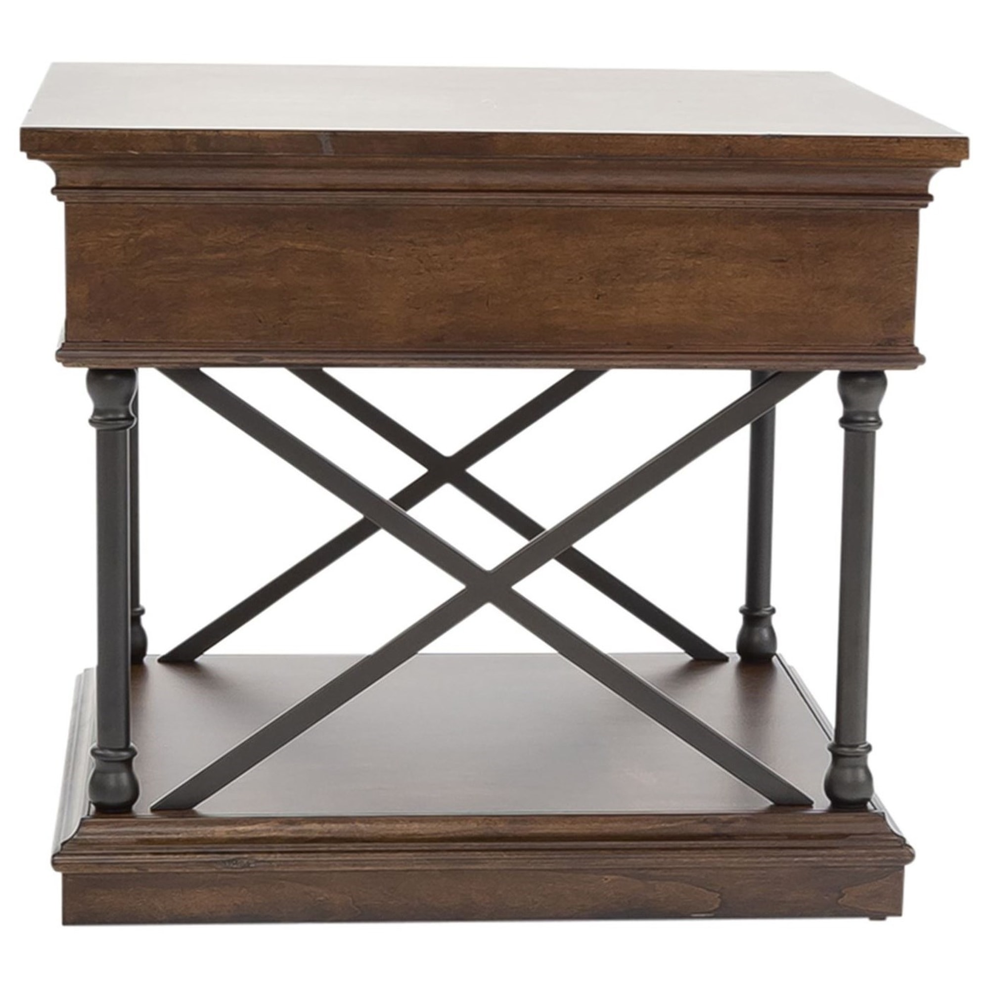 Liberty Furniture Tribeca 315-OT1020 Metal/Wood Drawer End Table ...
