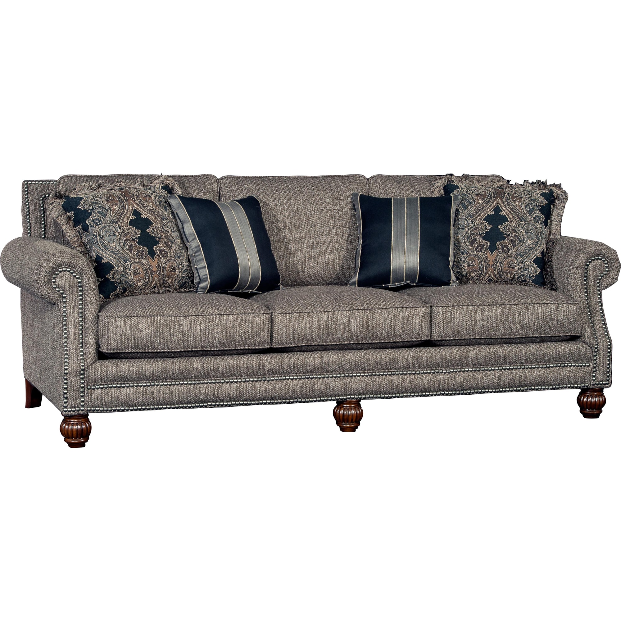 Mayo Furniture 4300 Series U4300F10K Traditional Sofa with Rolled Arms ...