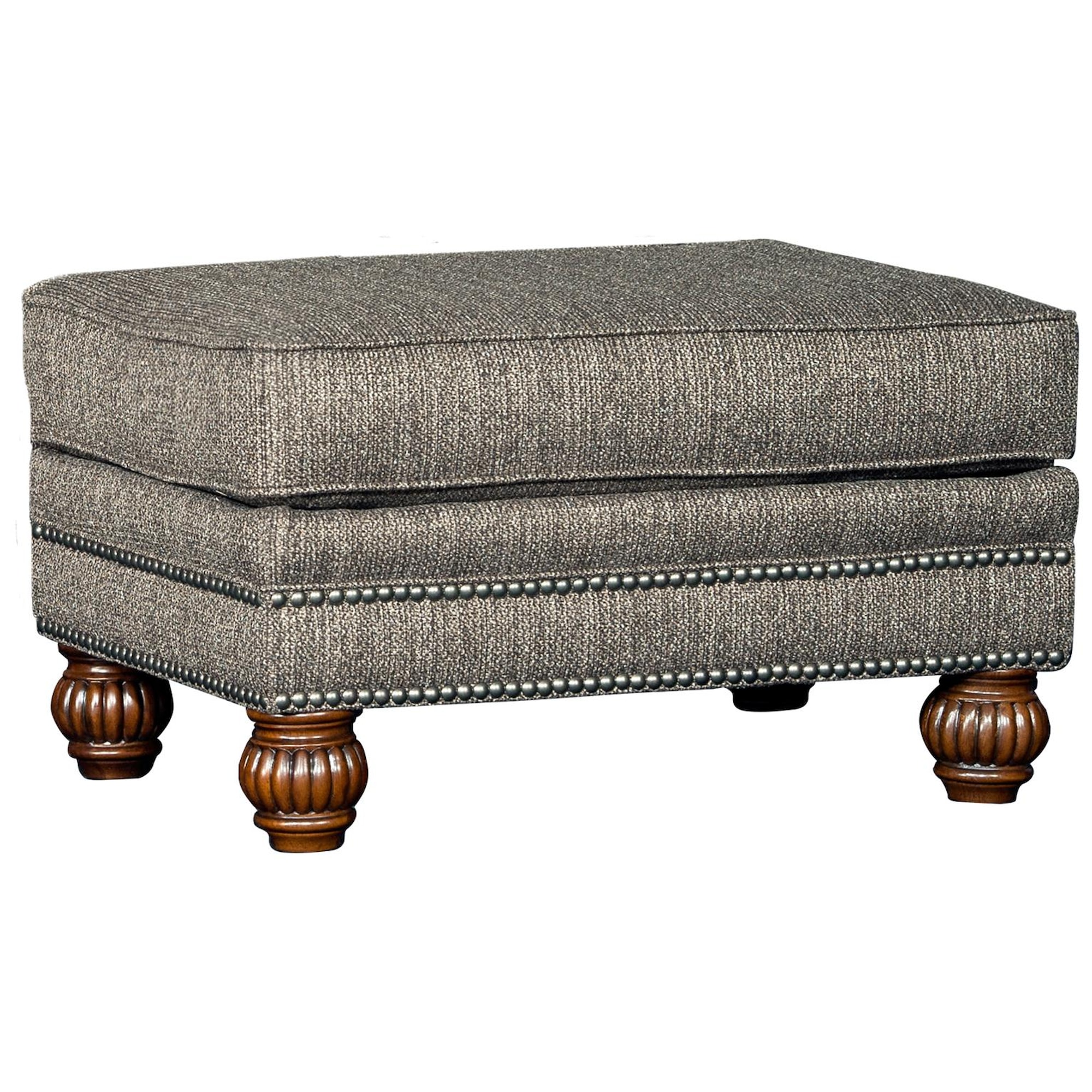 Mayo 4300 Series U4300F50A Traditional Ottoman with Carved Wood Feet ...