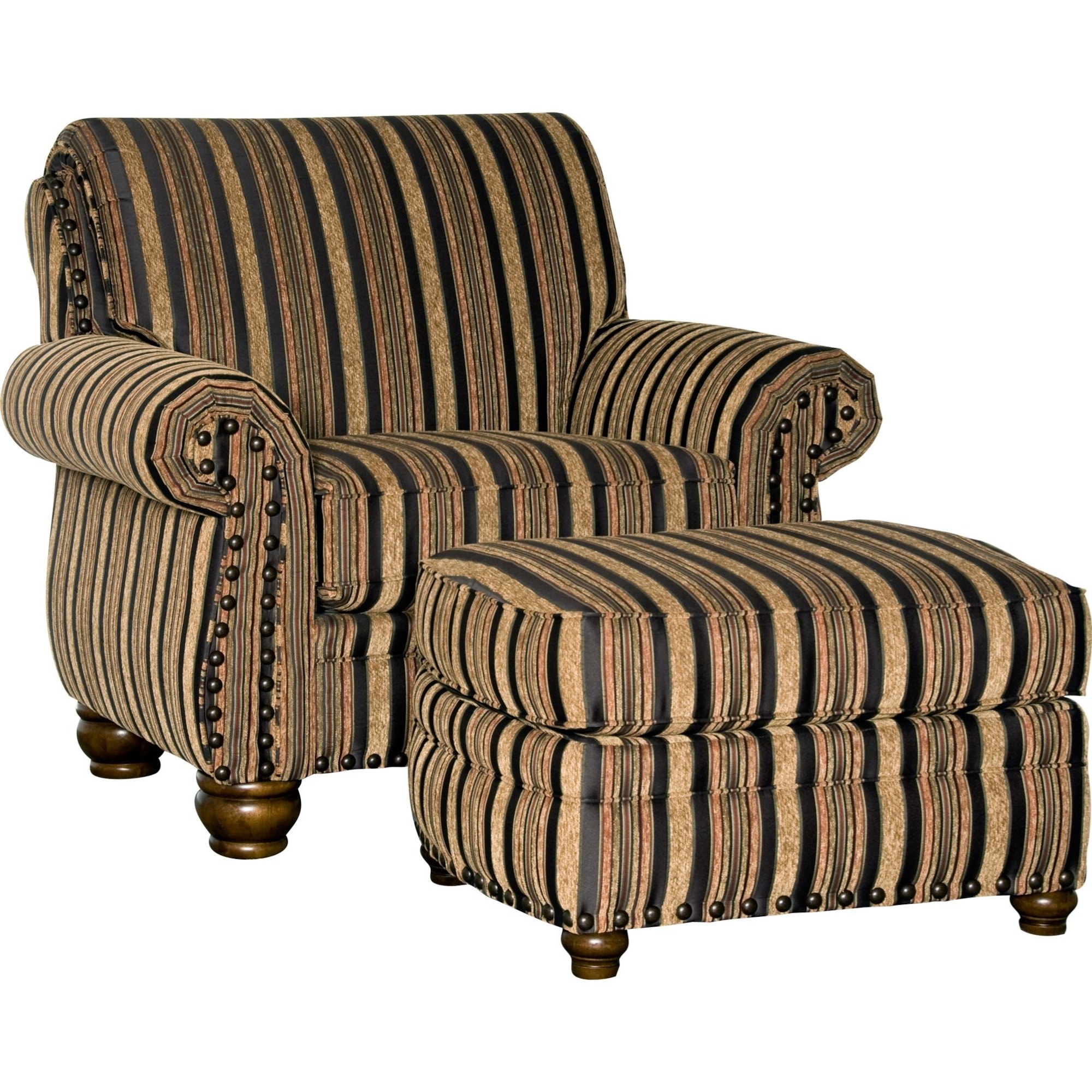 Mayo 9780 Series 9780F40 Traditional Upholstered Chair with Exposed ...